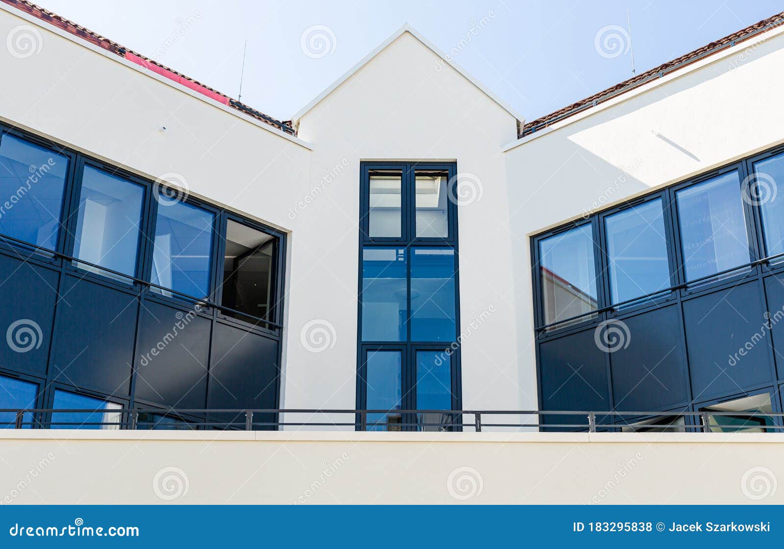 Modern Building. Symmetrical Structure. City Development Stock Photo ...