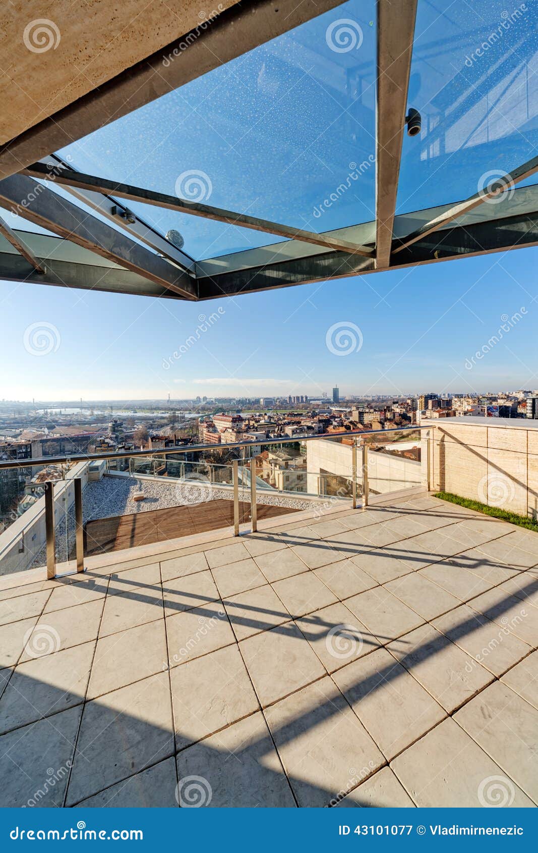 Modern building terrace stock image. Image of architecture - 43101077