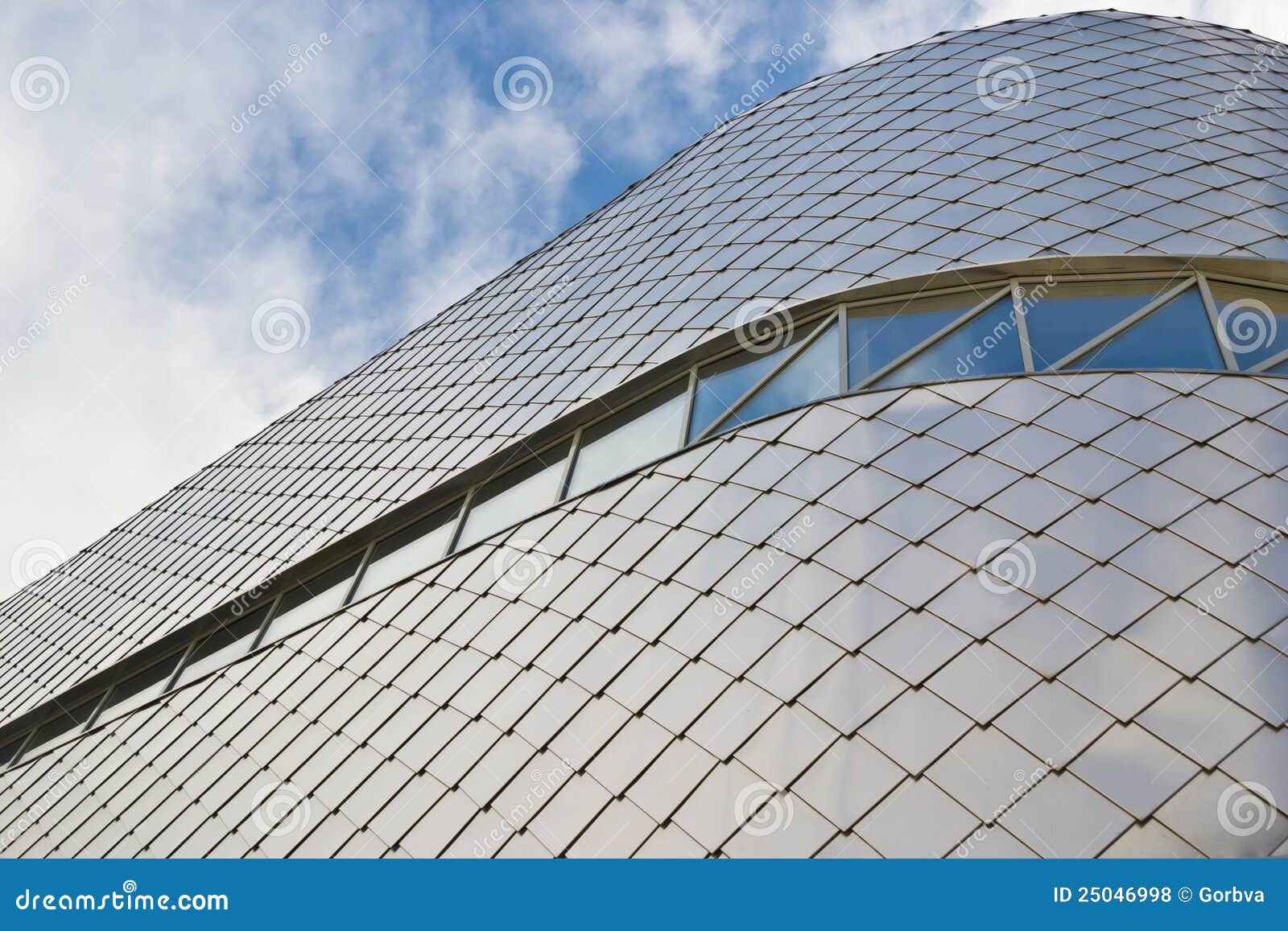 Modern Building with Tiled Facade Stock Photo - Image of tile, steel ...