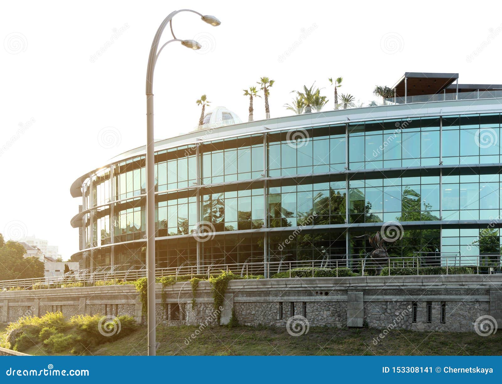 Modern Building with Tinted Windows Against Sky Stock Image - Image of ...