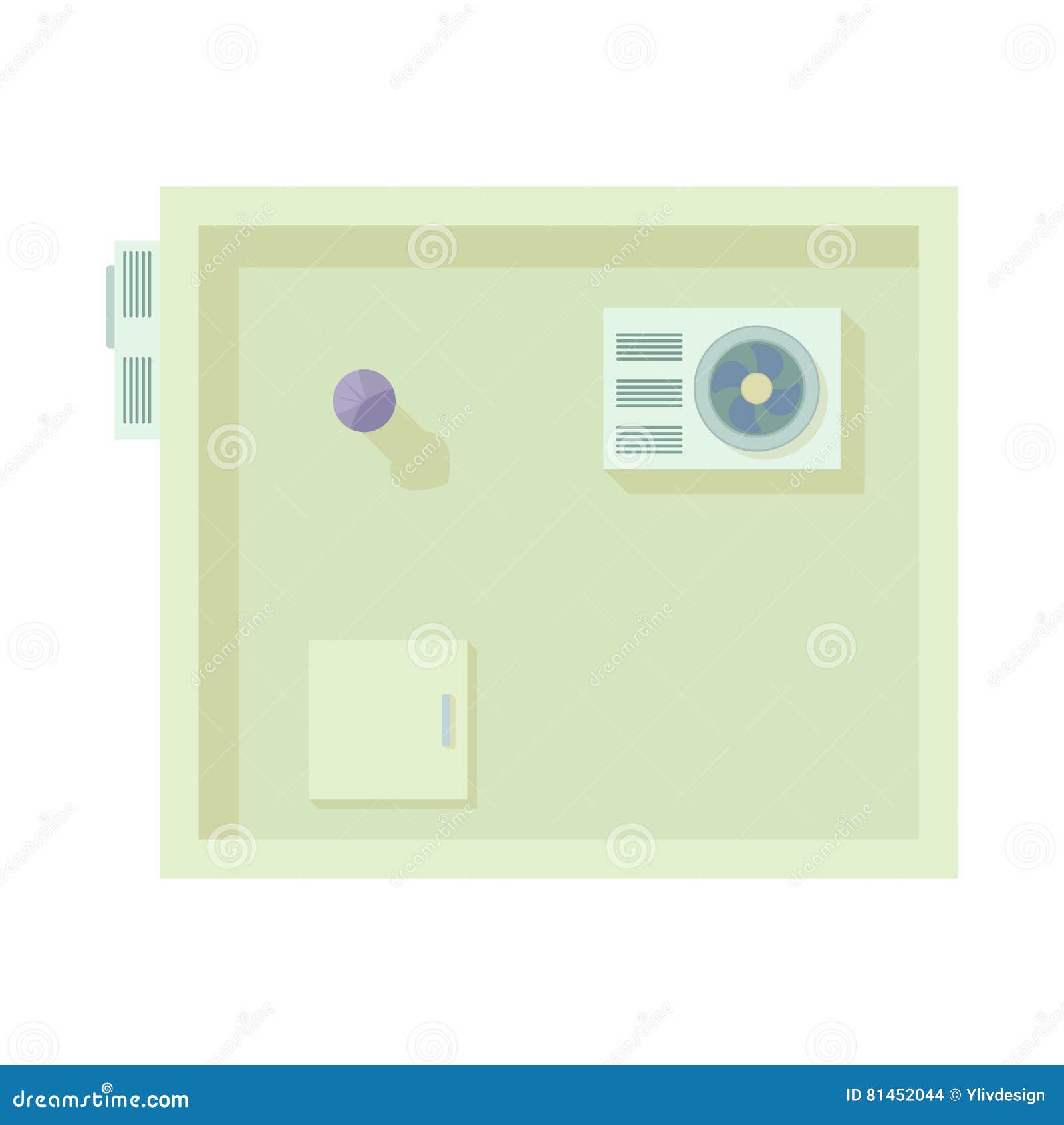 Modern Building Top View Icon, Cartoon Style Stock Vector ...