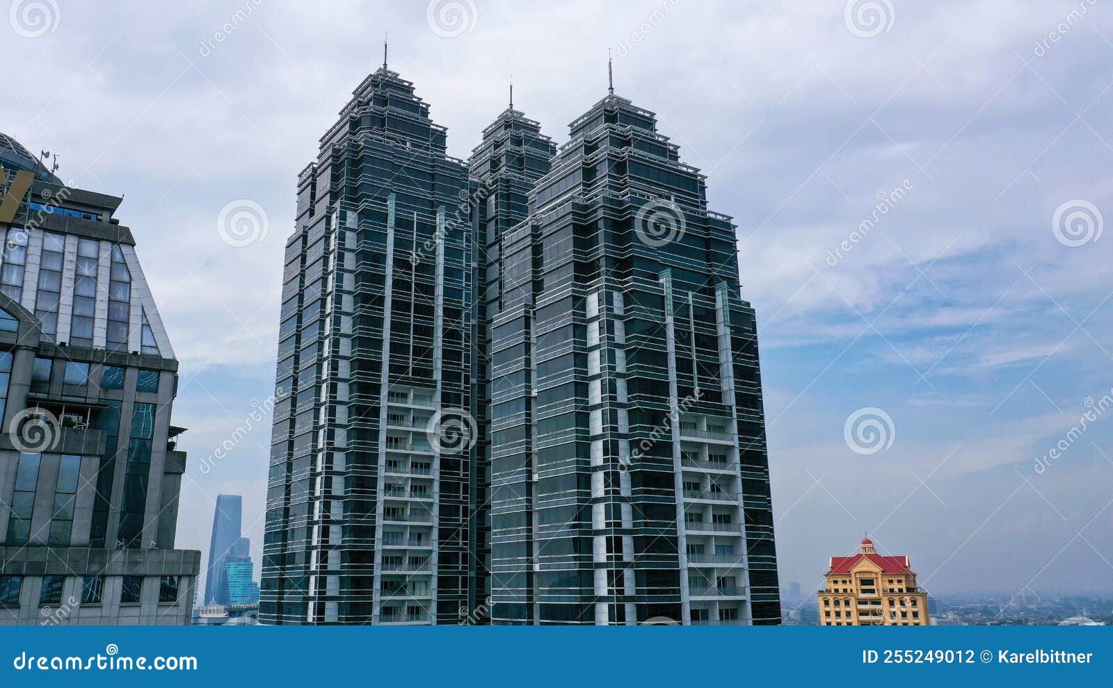 Modern Building Towers Looking from Below at Downtown Jakarta Editorial ...