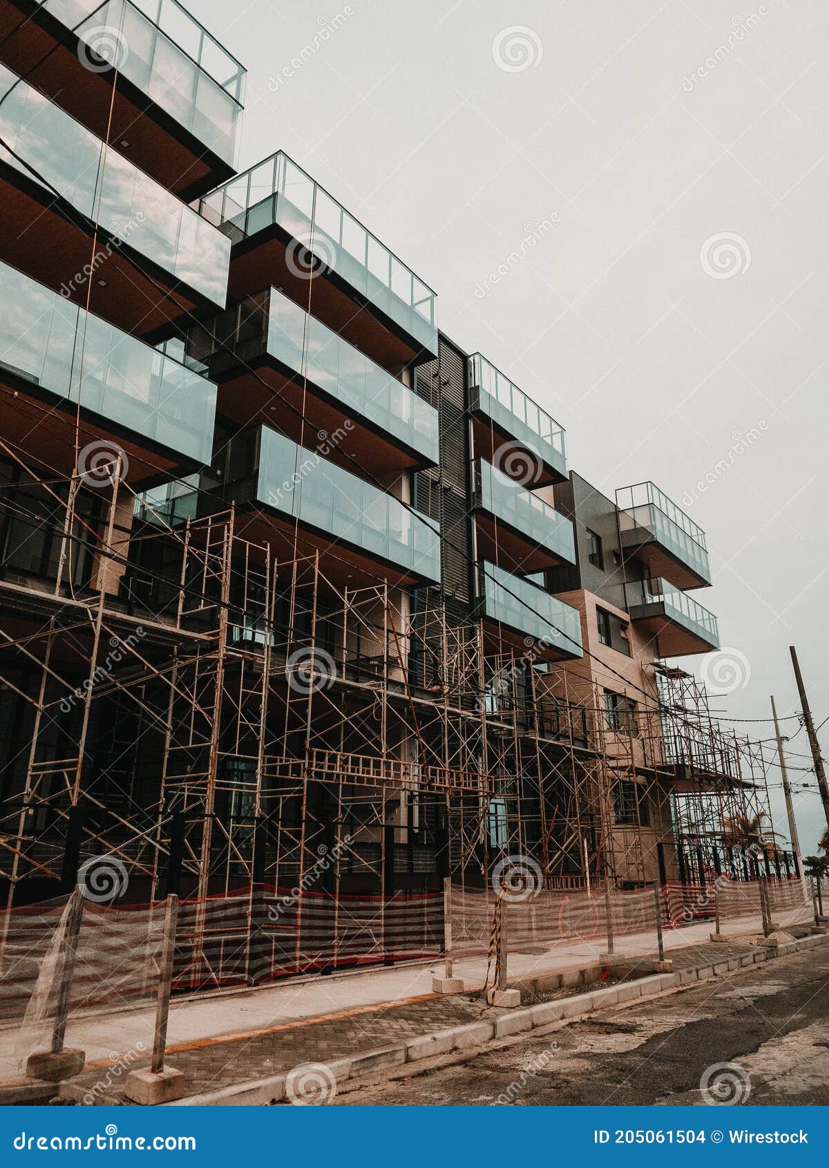 Modern Building Under Construction Stock Photo - Image of home ...