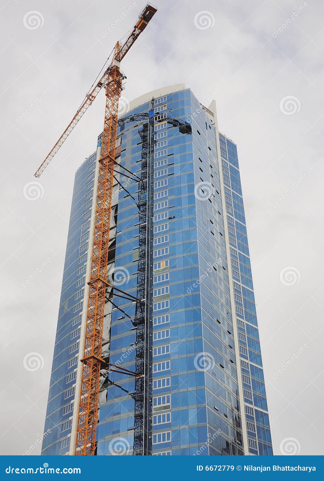 Modern Building Under Construction Stock Image - Image of engineering ...
