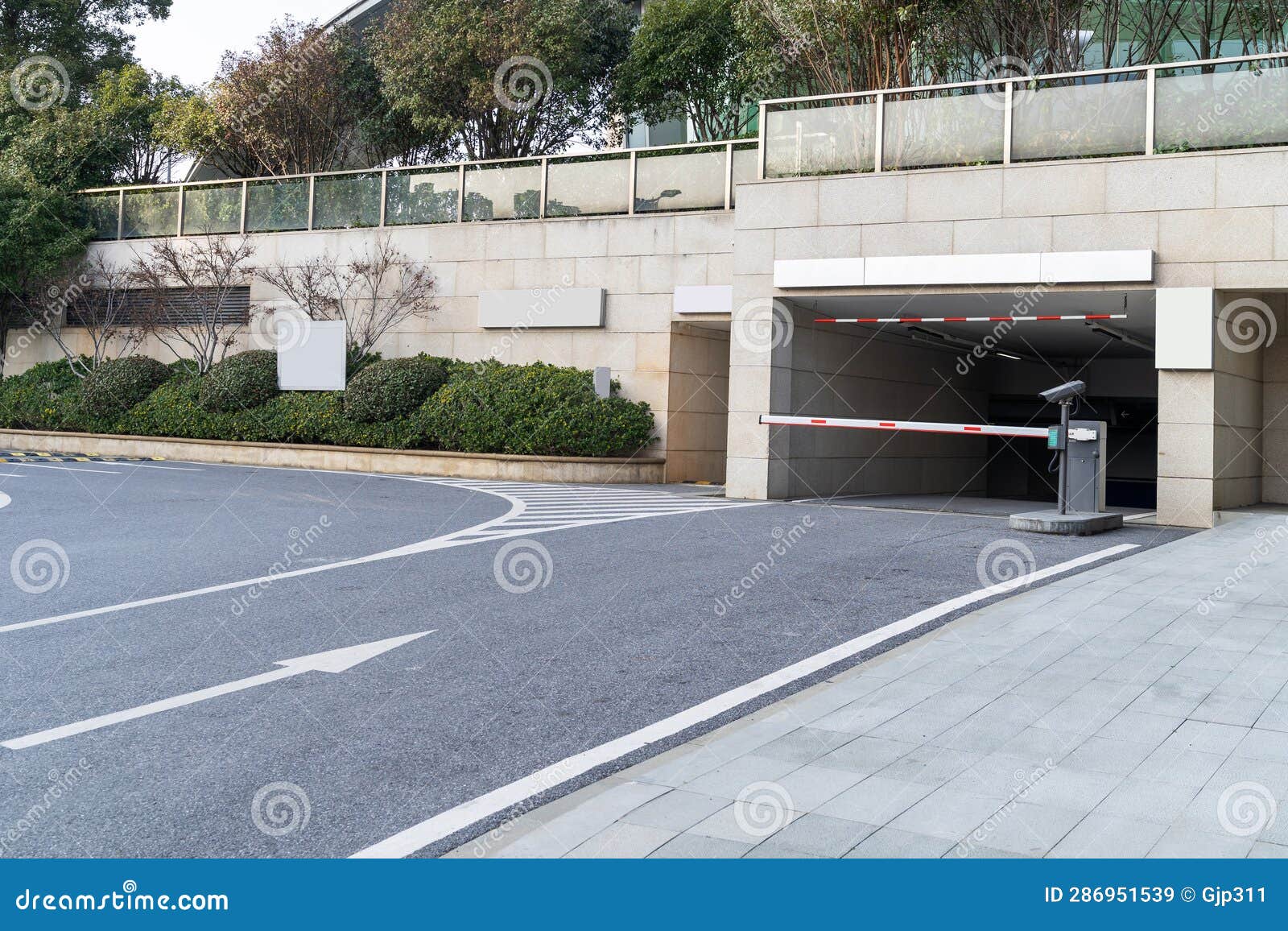 Modern Building Underground Parking Lot Exit Stock Image - Image of ...