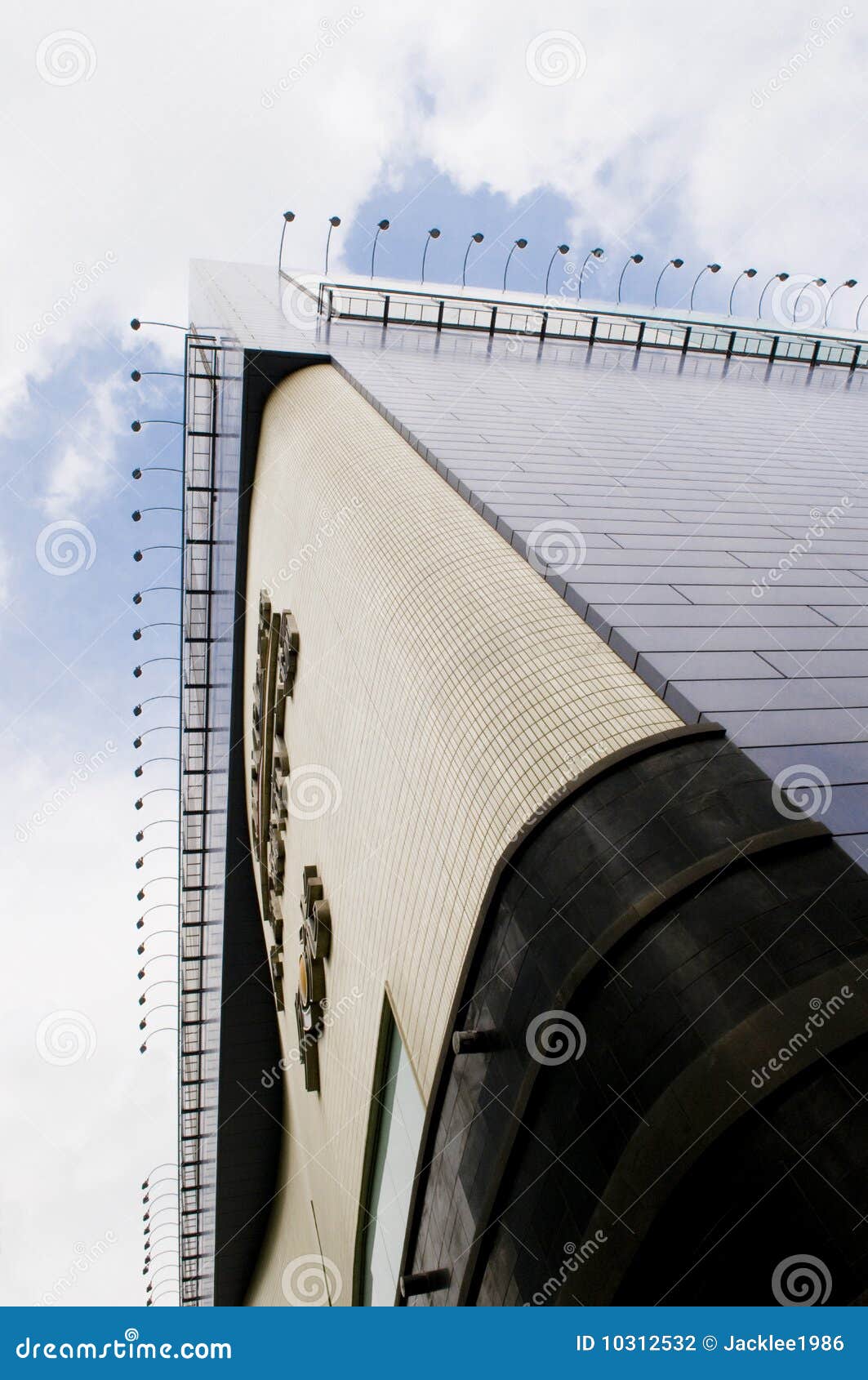 Modern building v stock photo. Image of tall, view, clouds - 10312532