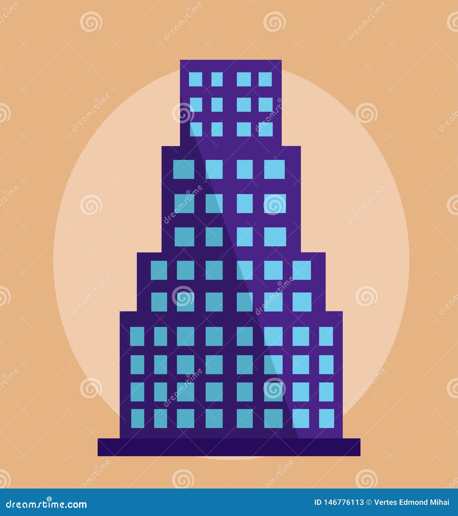 Modern Building Vector Illustration Stock Vector - Illustration of ...