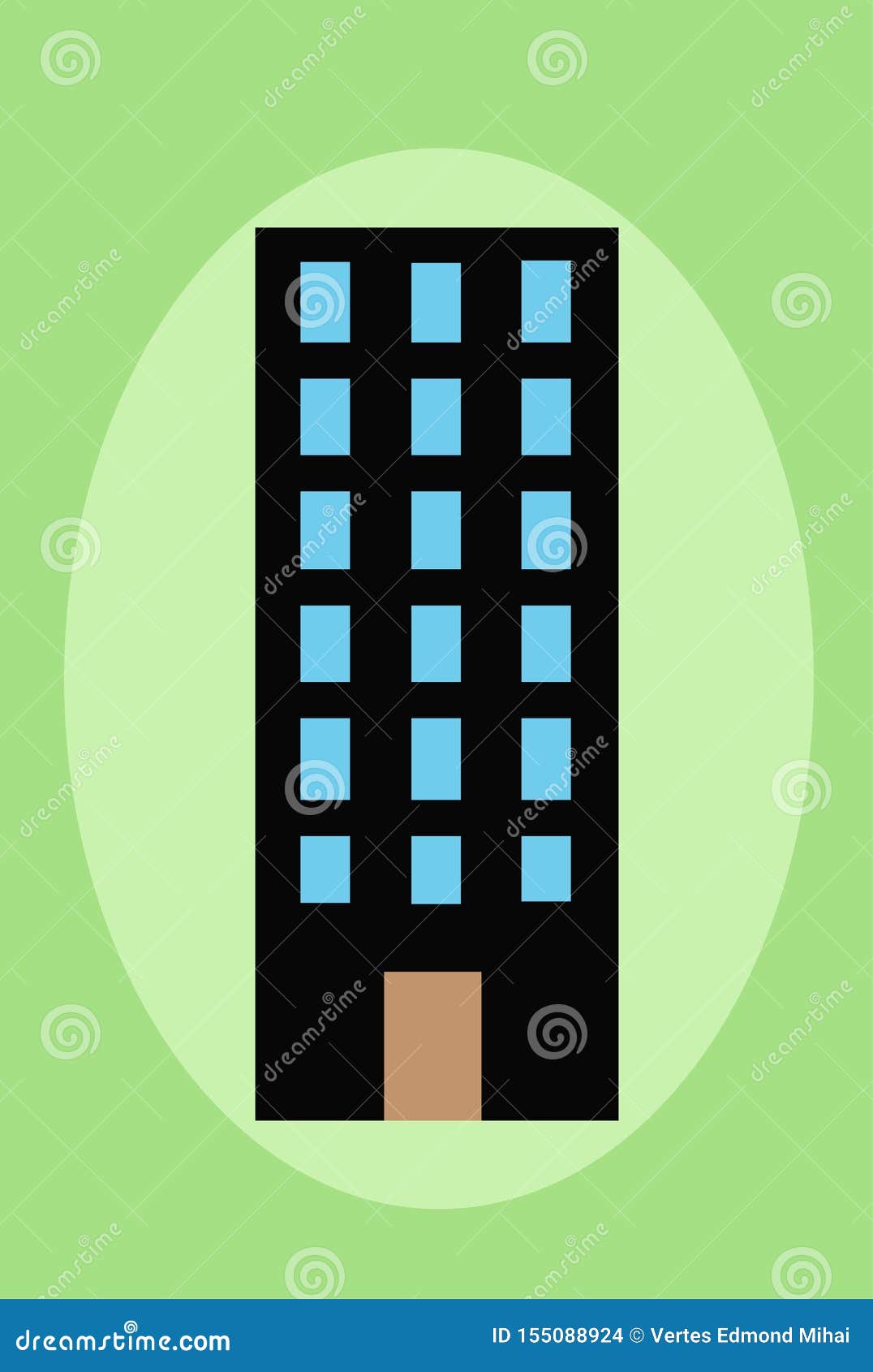 Modern Building Vector Illustration Stock Vector - Illustration of ...