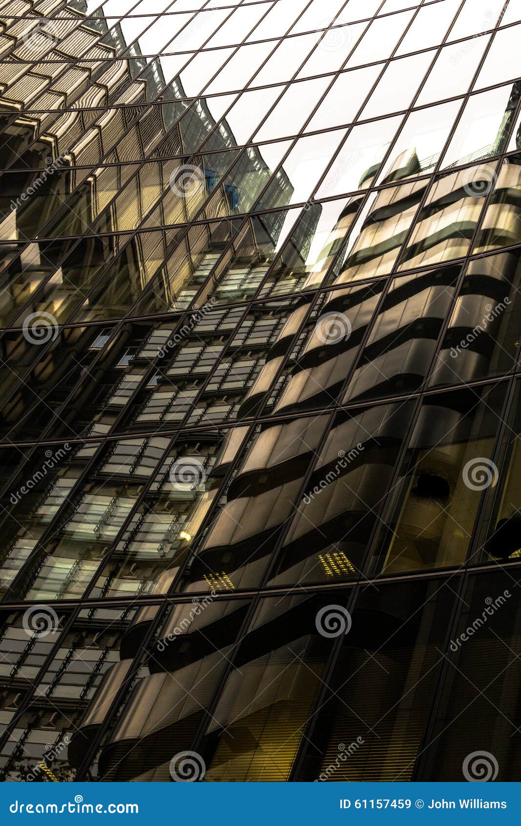 Modern Building Vertical Window Reflection Abstract Design Stock Image ...