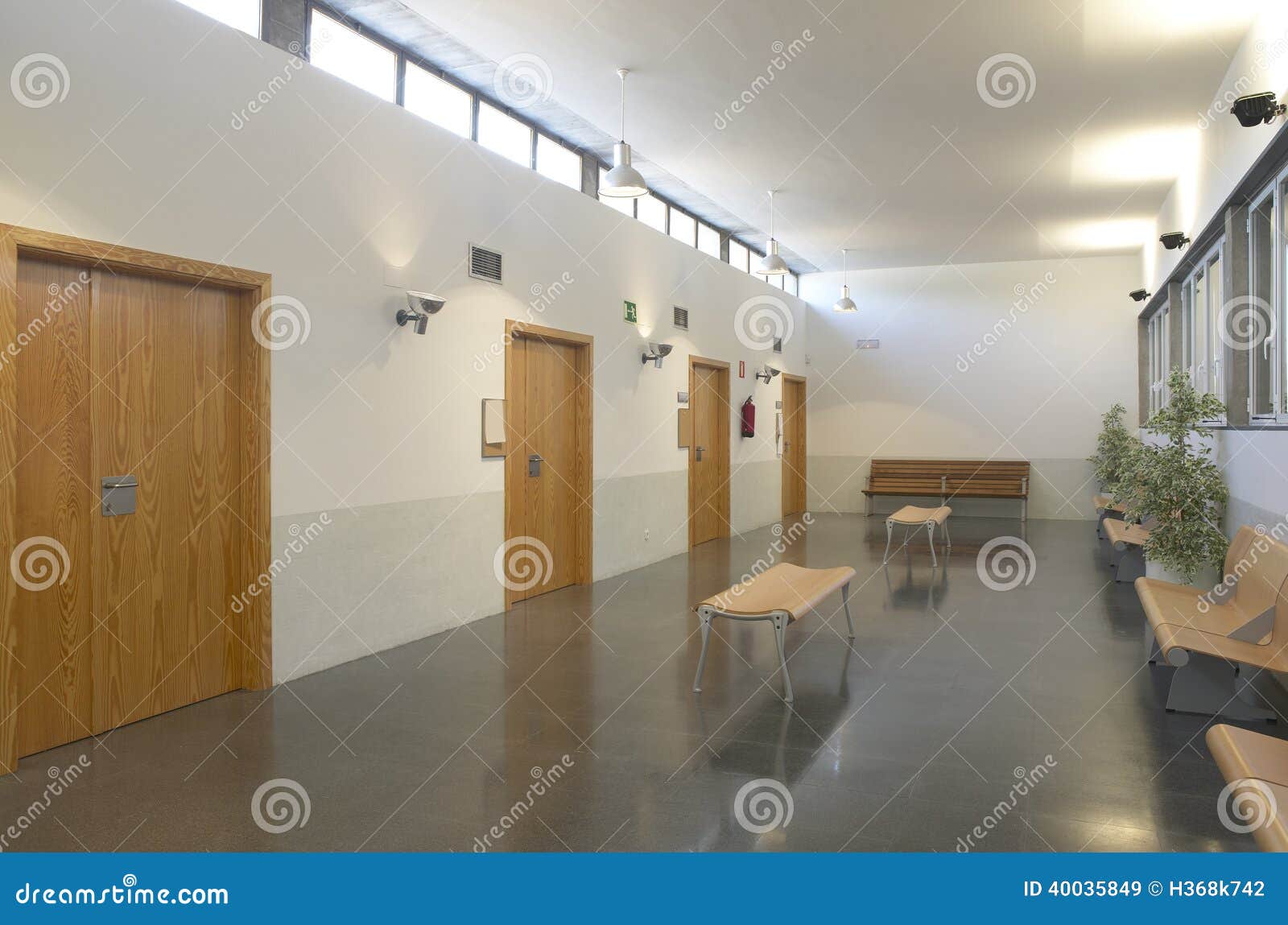 Modern Building Waiting Area. Horizontal. Stock Image - Image of inside ...