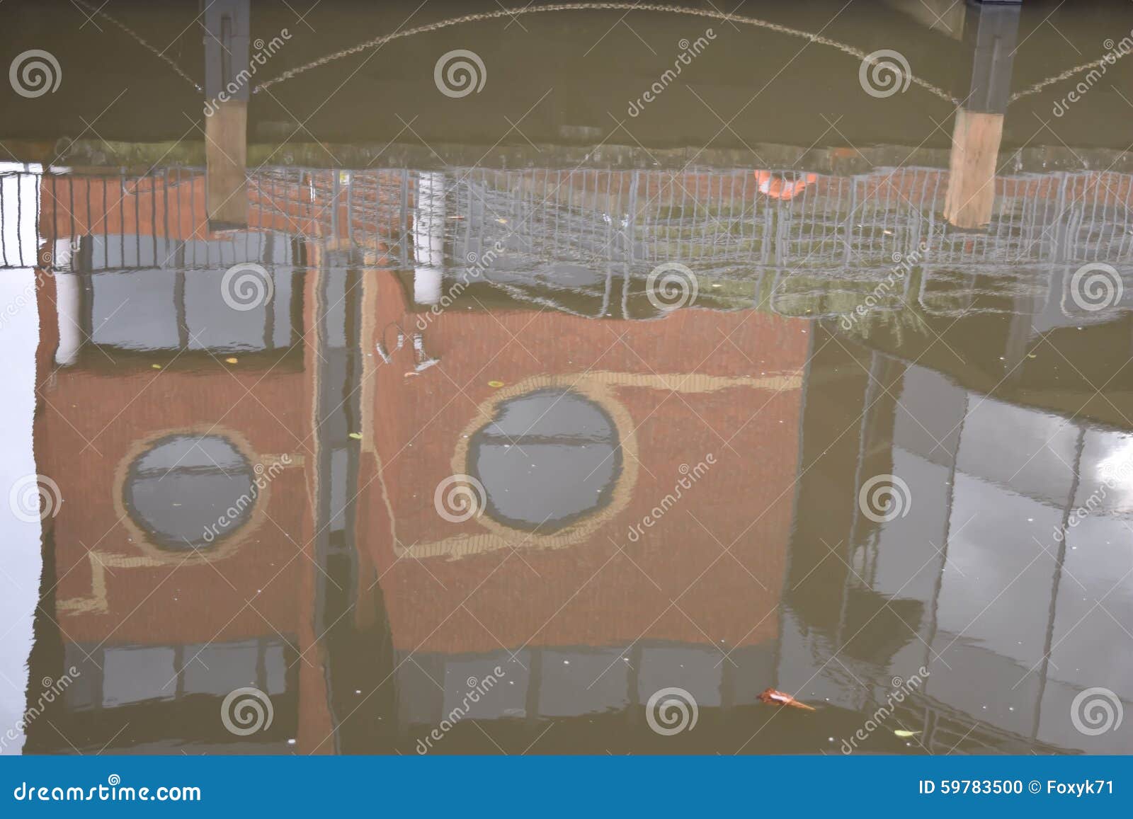 Modern Building in Water Reflection Stock Photo - Image of reflection ...