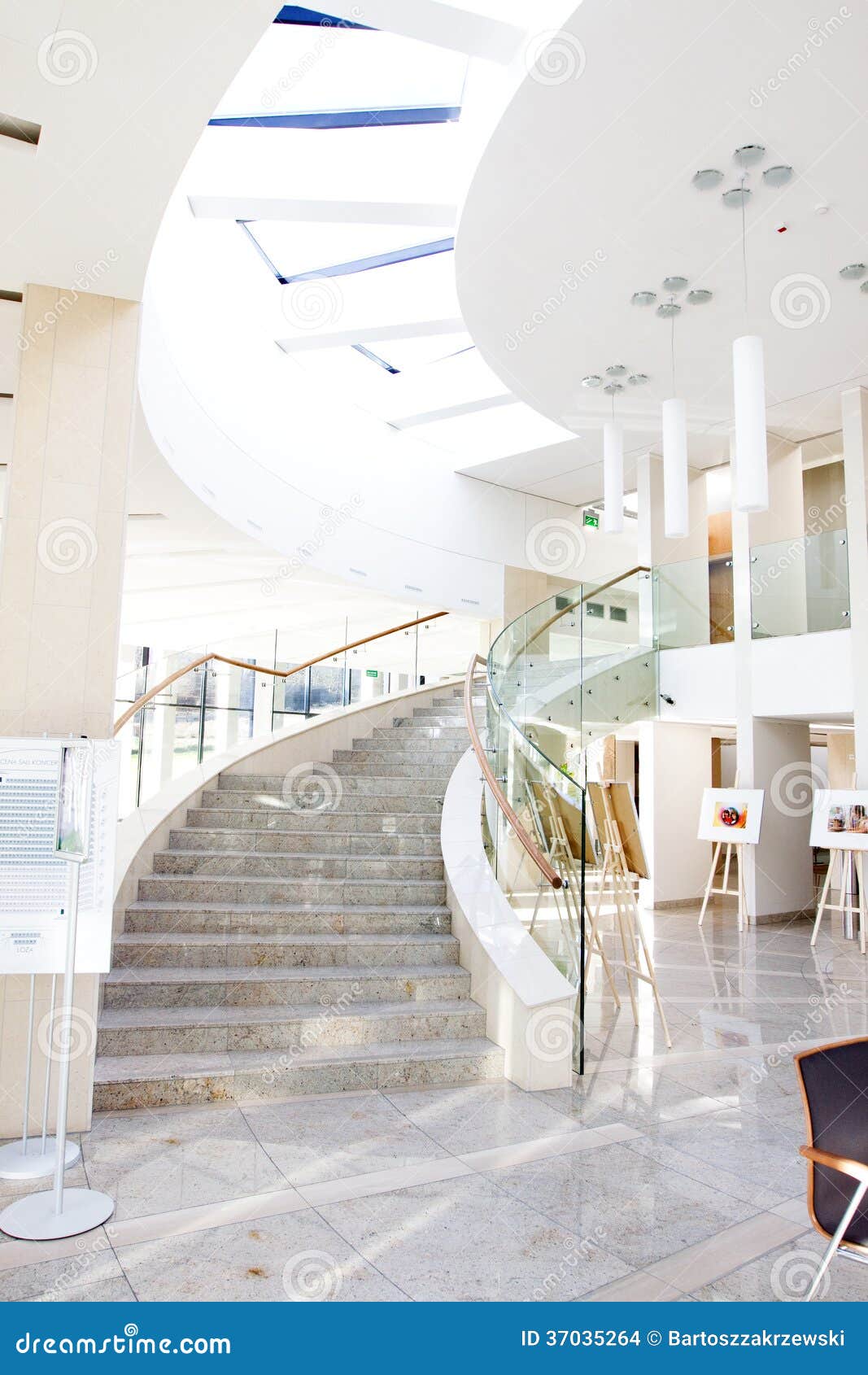 The Modern Building in White Stock Photo - Image of modern, glass: 37035264