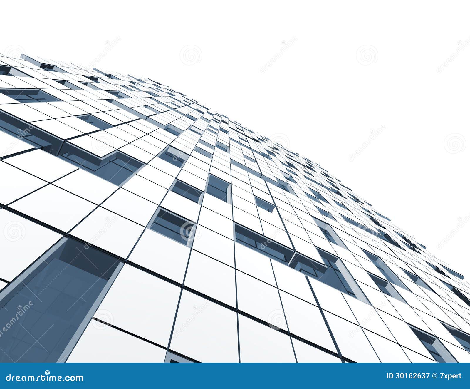 Modern Building White Isolated Stock Illustration - Illustration of ...