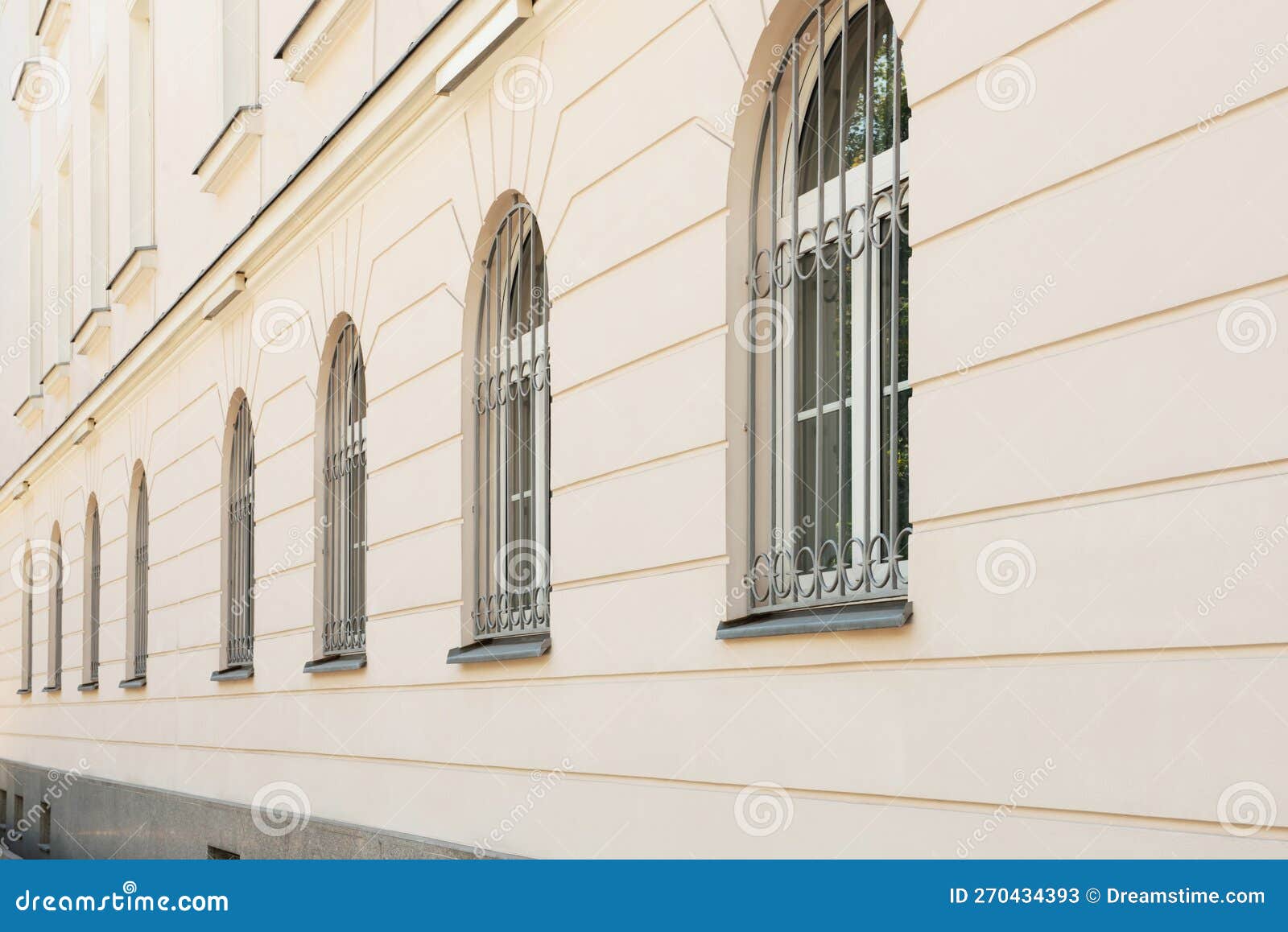 Modern Building with Windows on Sunny Day Stock Image - Image of design ...