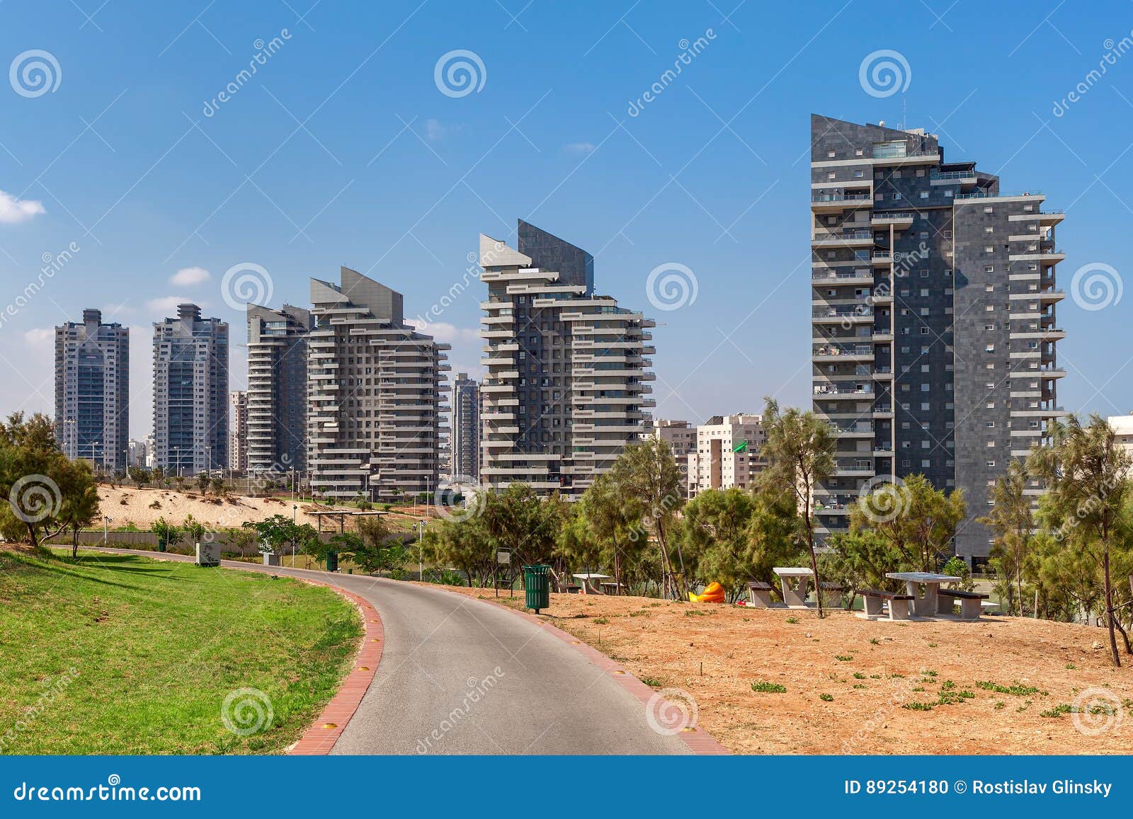 Modern Buildings in Ashdod, Israel. Stock Photo - Image of cityscape ...