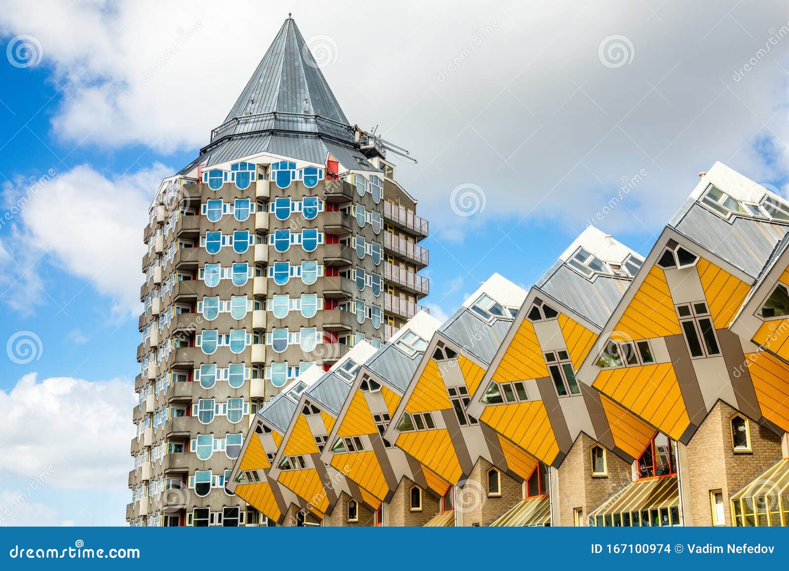Modern Buildings in the Center of Rotterdam. the Netherlands Stock ...