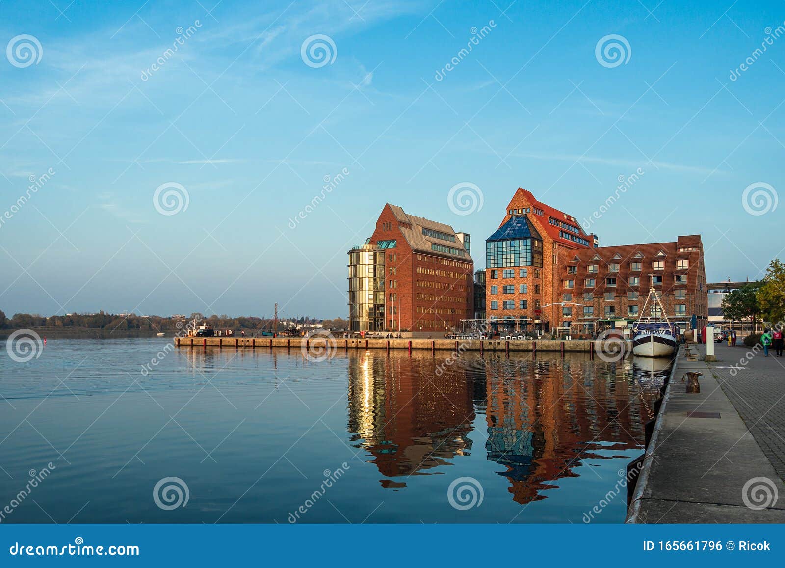 Modern Buildings in the City Rostock, Germany Stock Photo - Image of ...
