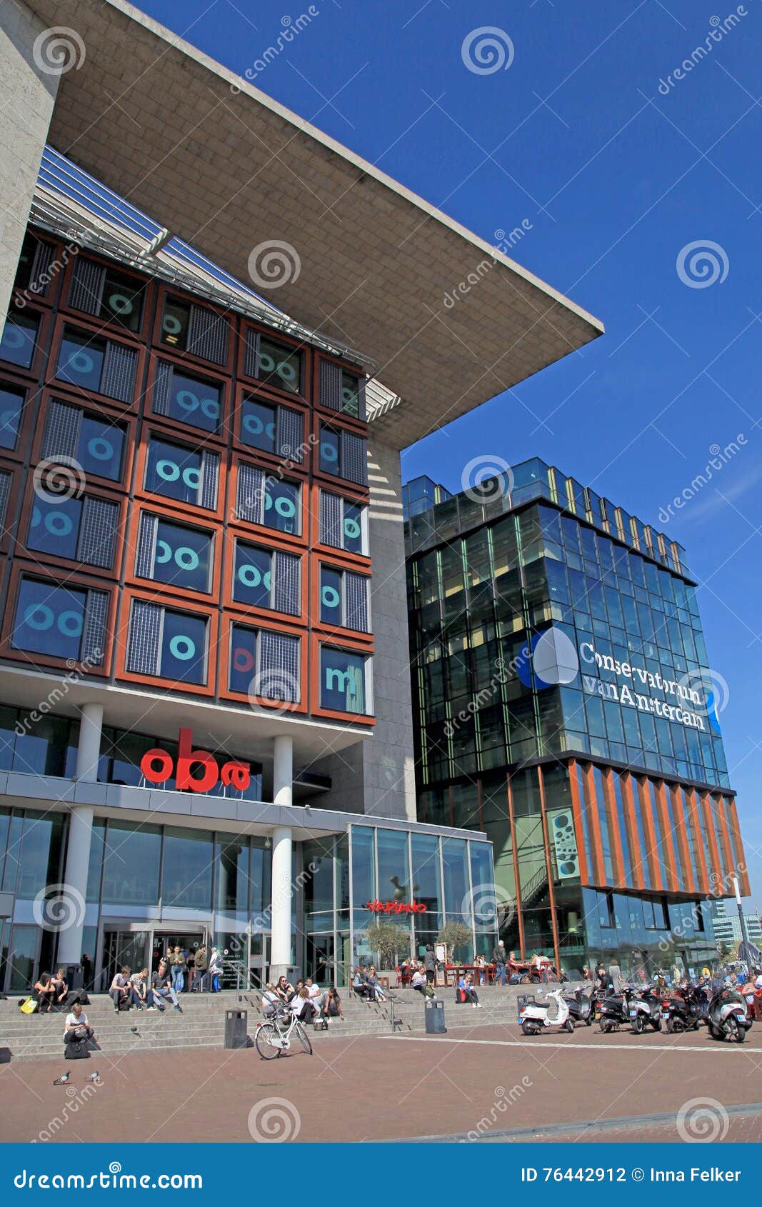 Modern Buildings of Conservatory and Library, Amsterdam Editorial ...
