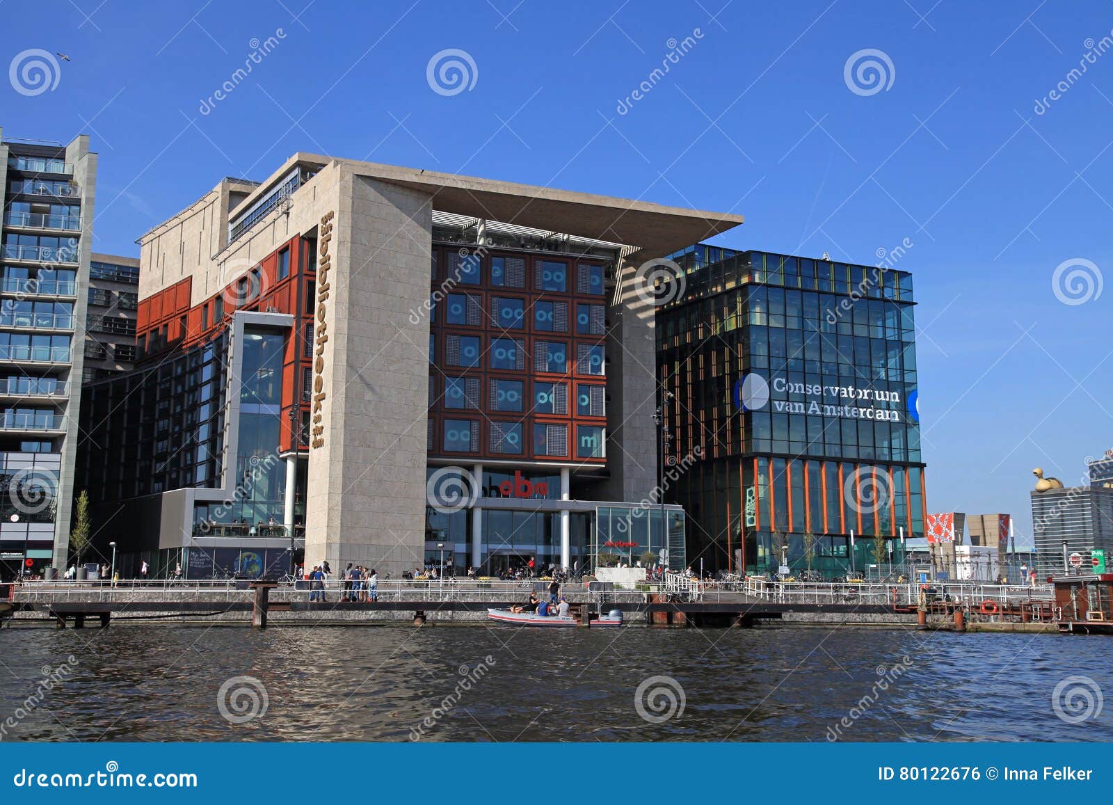 Modern Buildings of Conservatory and Library, Amsterdam Editorial Photo ...