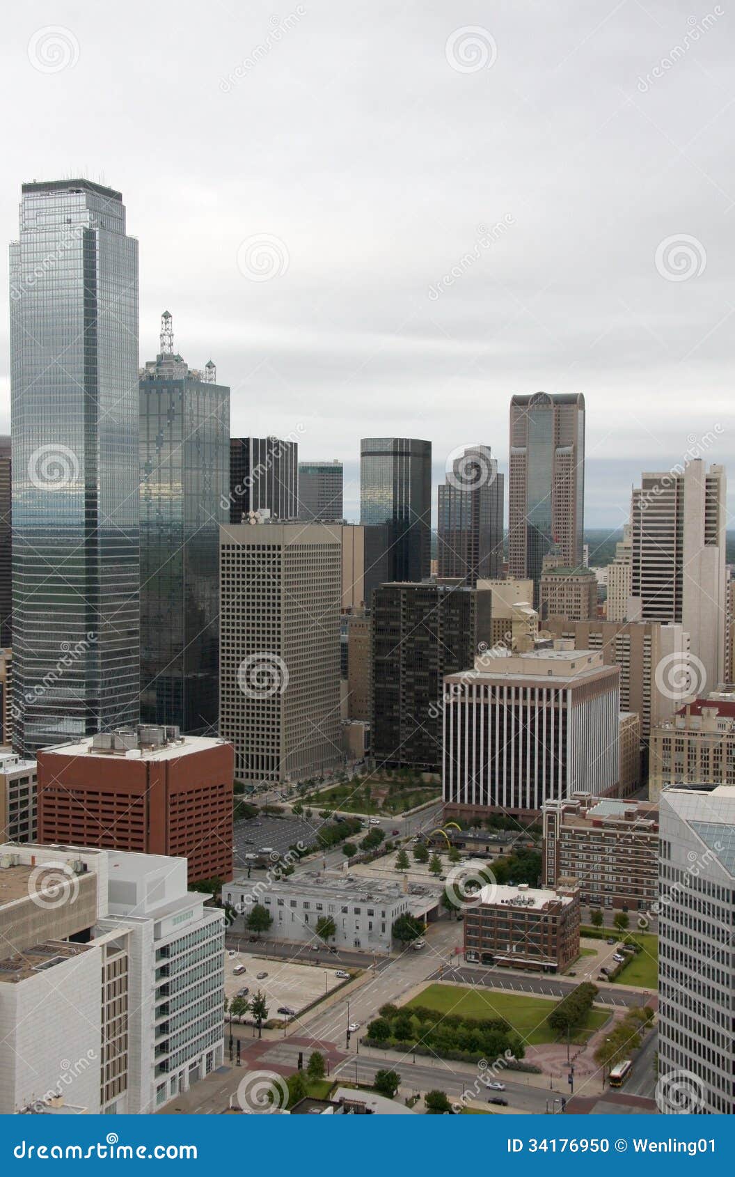 Modern buildings in Dallas stock photo. Image of cloud - 34176950