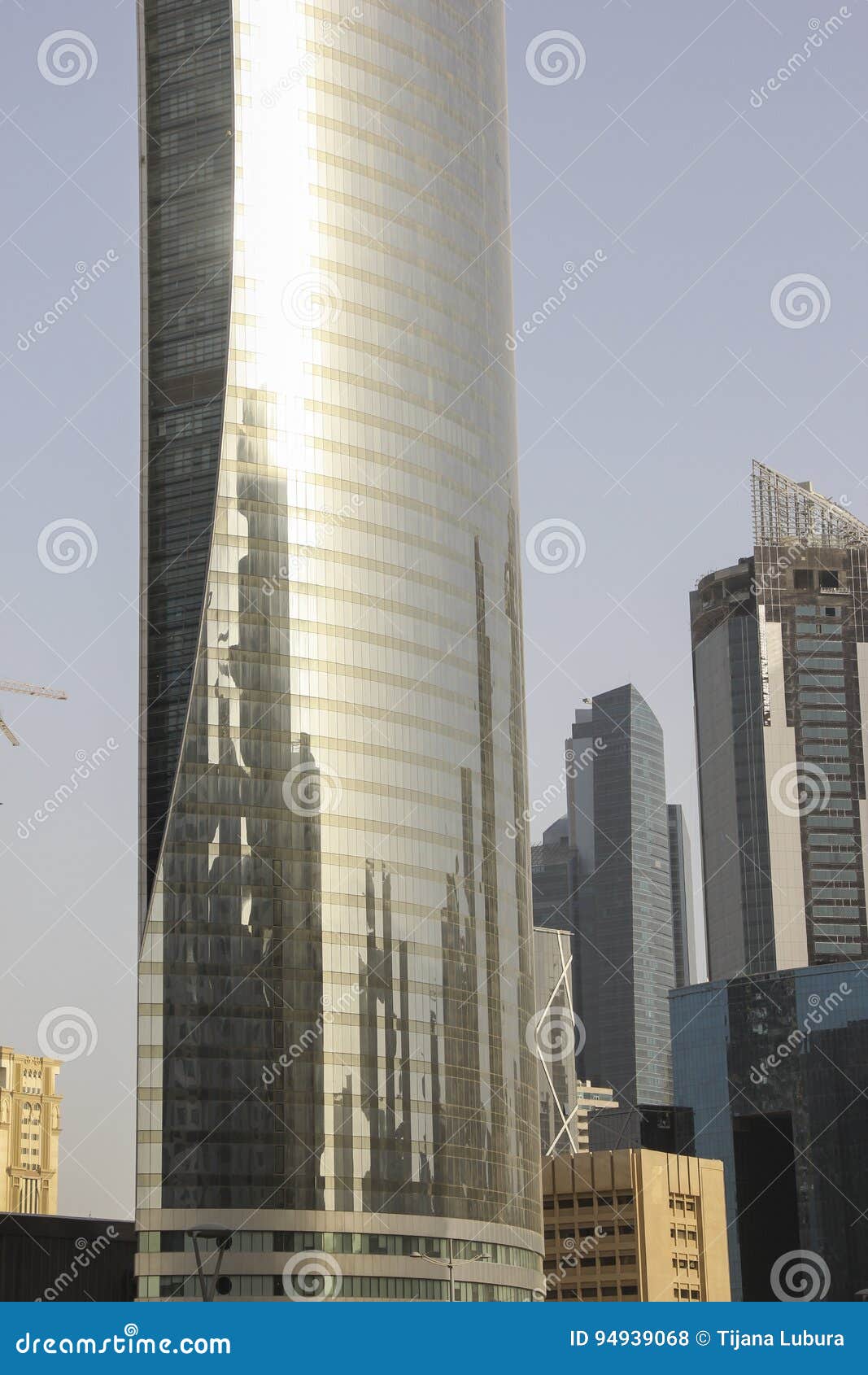 Modern buildings in Doha editorial stock photo. Image of january - 94939068