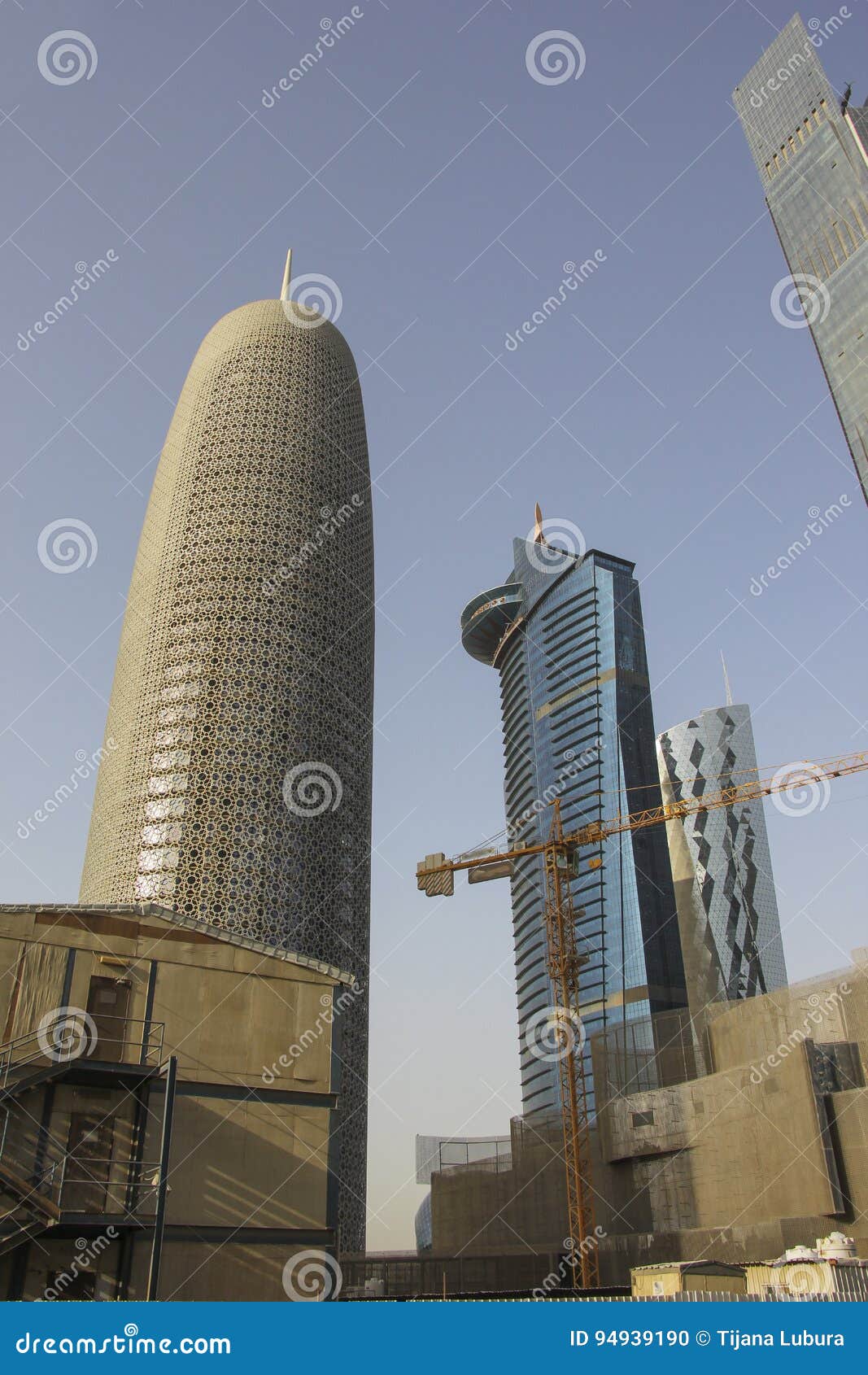 Modern buildings in Doha editorial image. Image of arab - 94939190