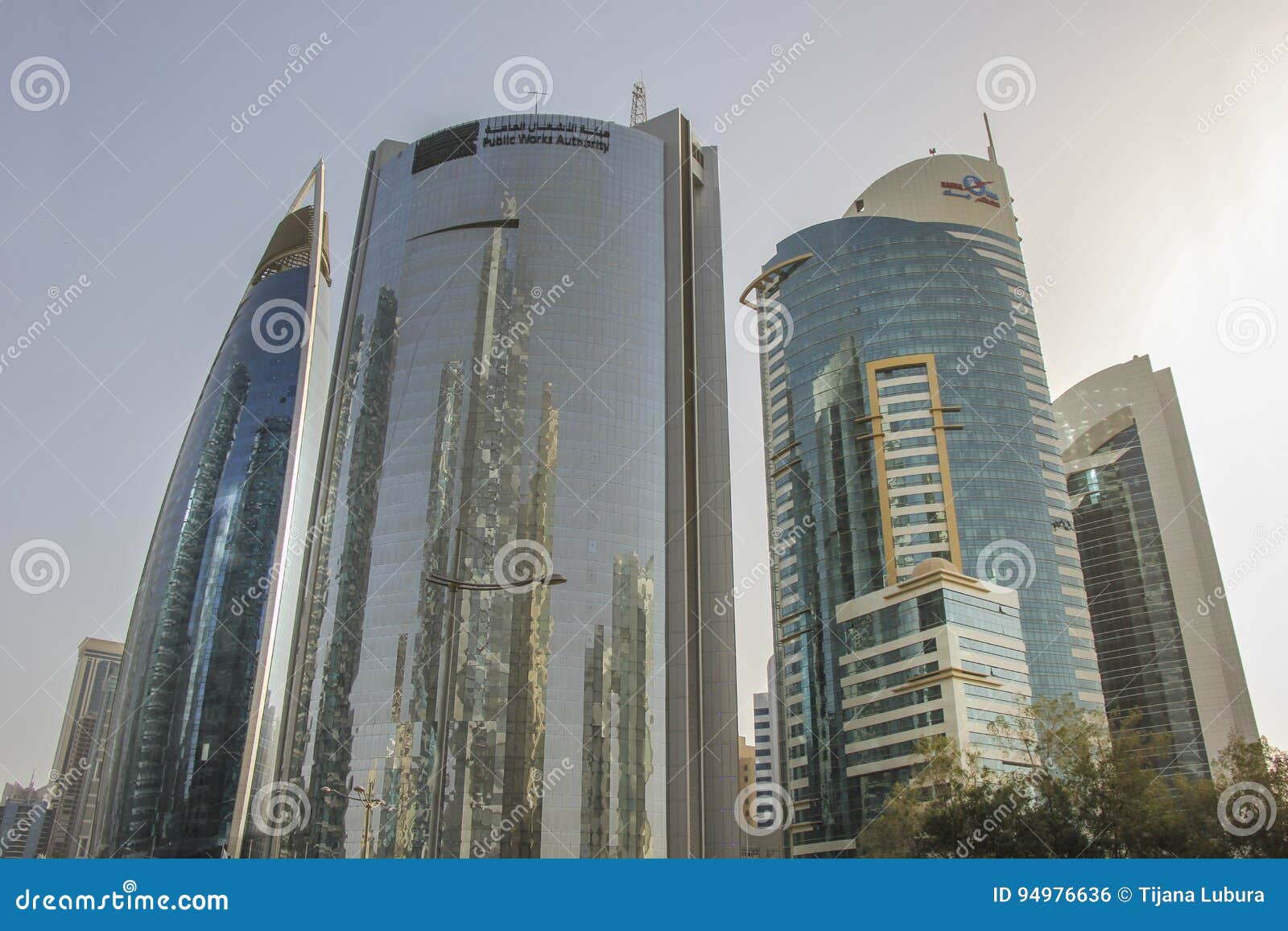 Modern buildings in Doha editorial photo. Image of building - 94976636