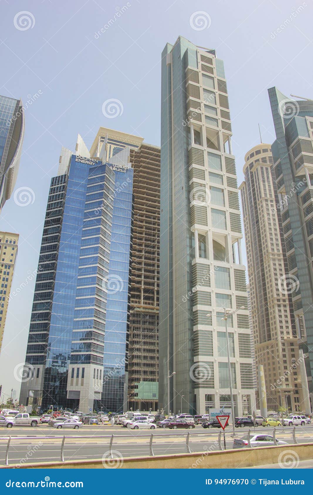 Modern buildings in Doha editorial image. Image of arabic - 94976970