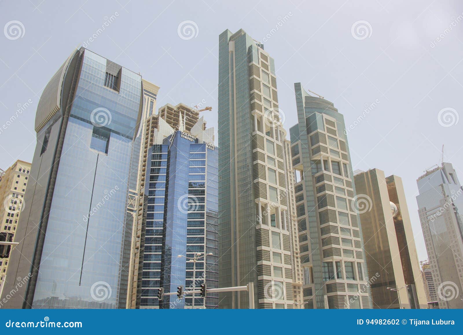 Modern buildings in Doha editorial photography. Image of culture - 94982602