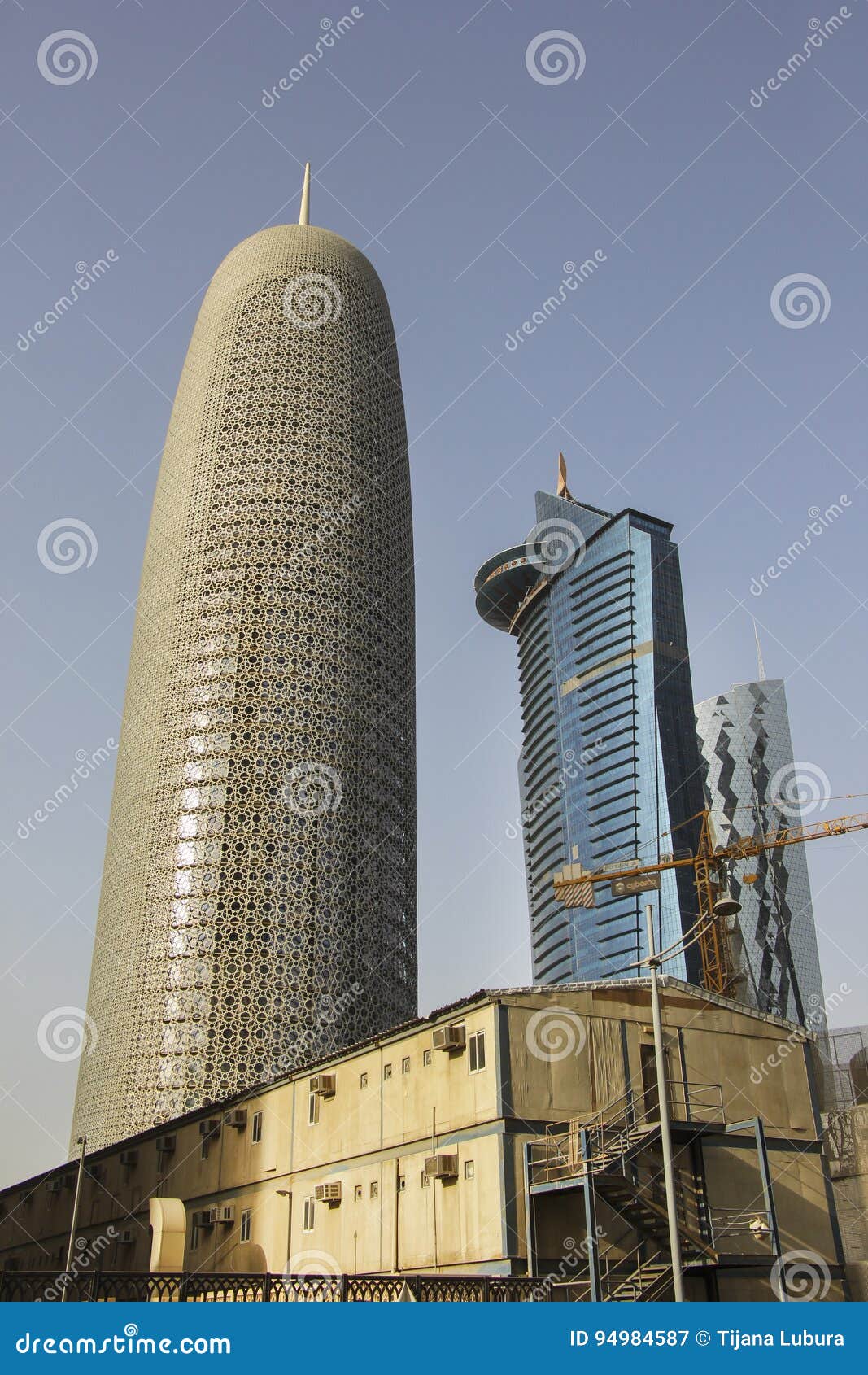 Modern buildings in Doha editorial photography. Image of city - 94984587