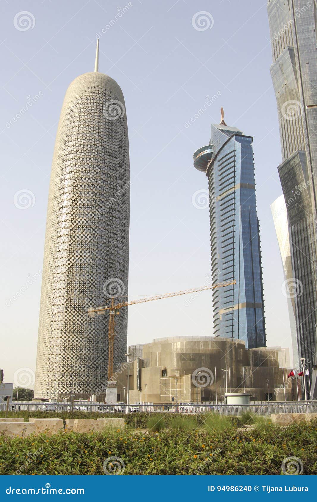 Modern buildings in Doha editorial image. Image of panorama - 94986240