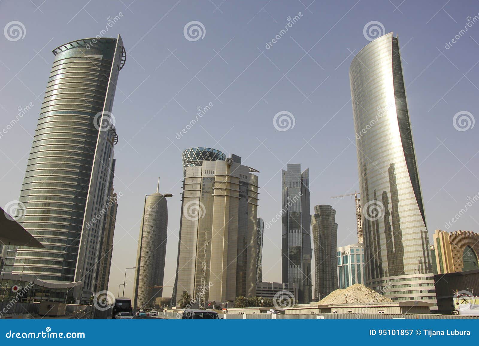 Modern buildings in Doha editorial photography. Image of doha - 95101857