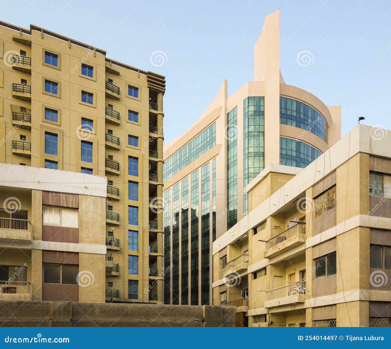 Modern Buildings in Doha, Qatar. Editorial Photography - Image of city ...