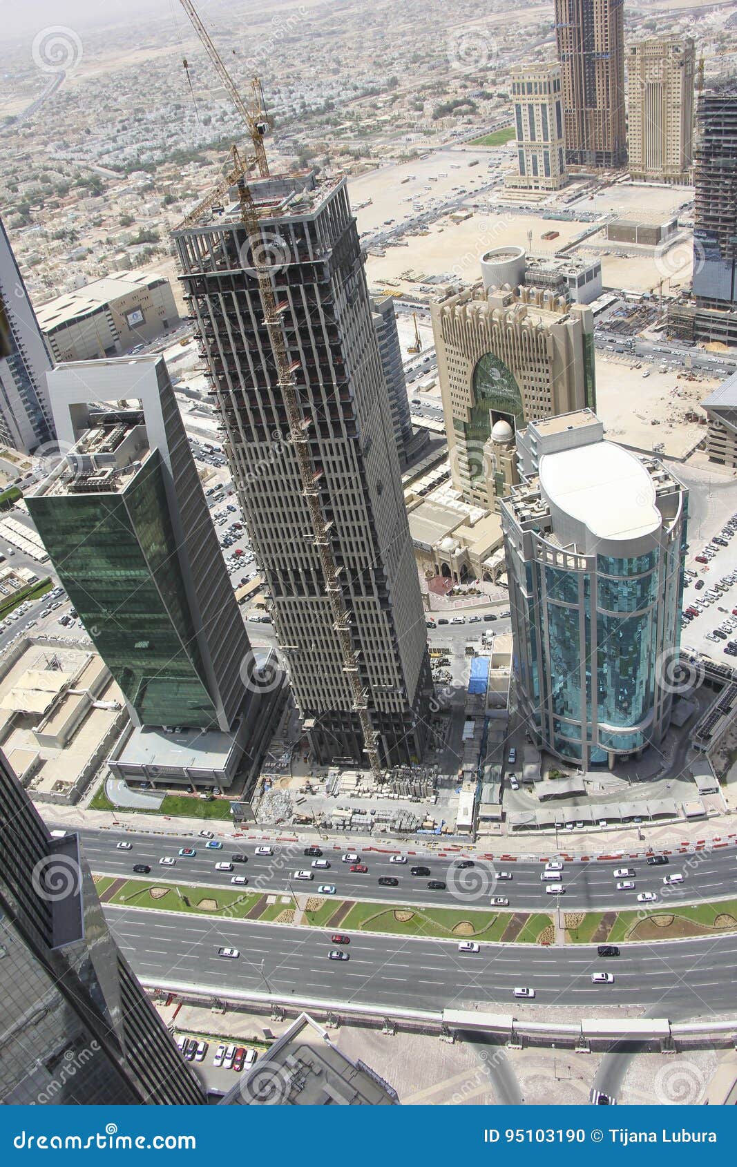 Modern buildings in Doha editorial image. Image of buildings - 95103190