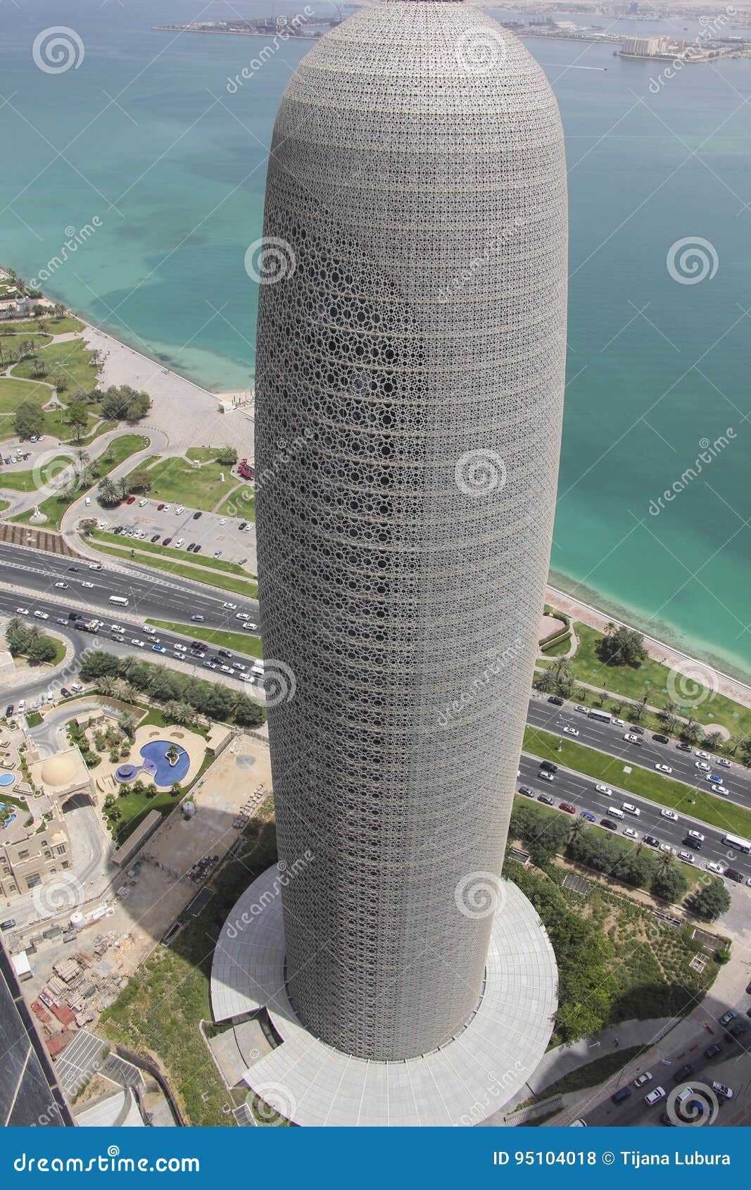 Modern buildings in Doha editorial stock photo. Image of persian - 95104018