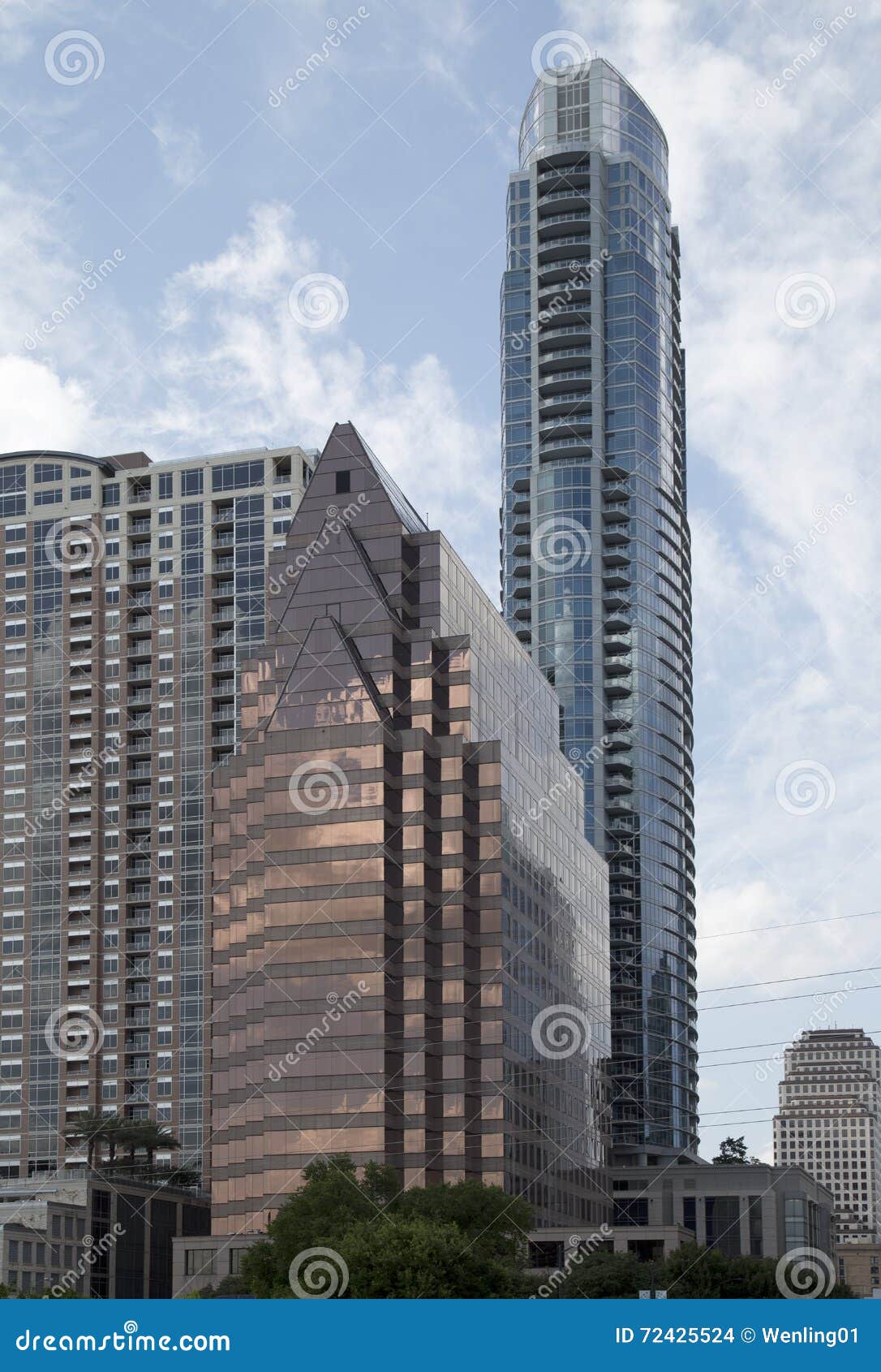 Modern Buildings in Downtown Austin Stock Photo - Image of skyscrapers ...