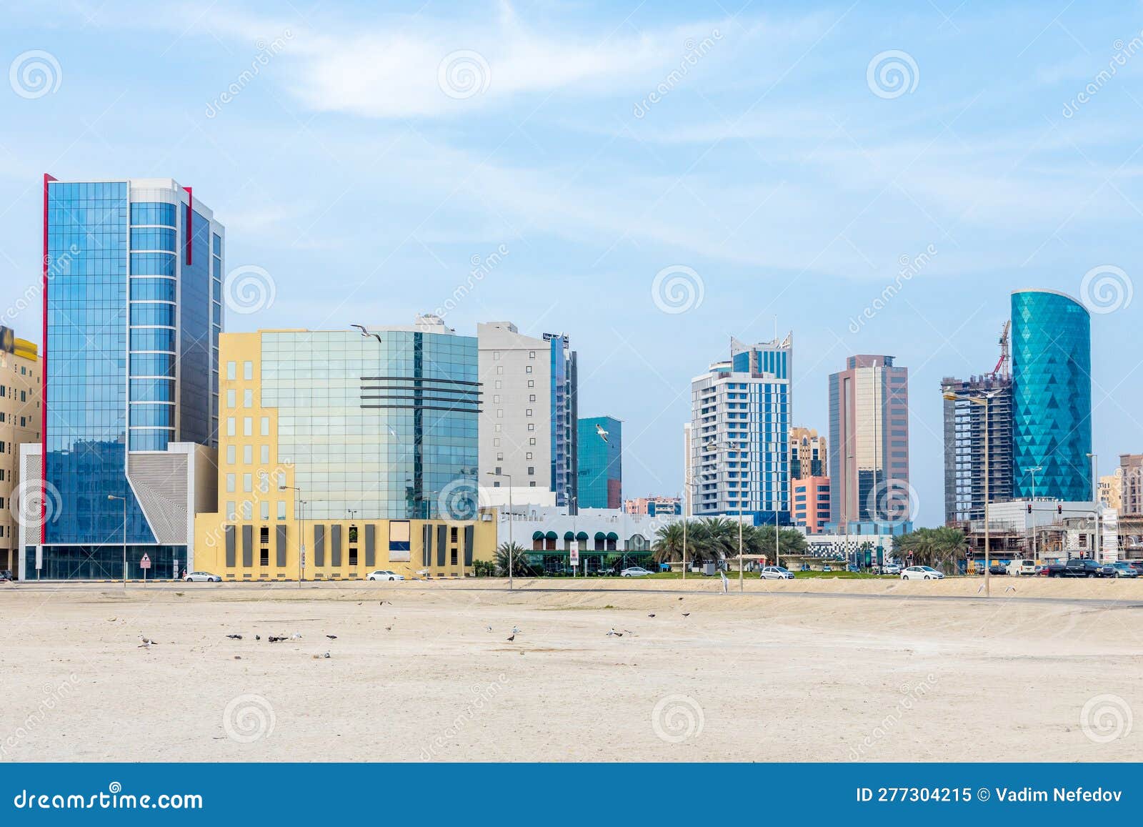Modern Buildings in Downtown of Manama, Bahrain Stock Image - Image of ...