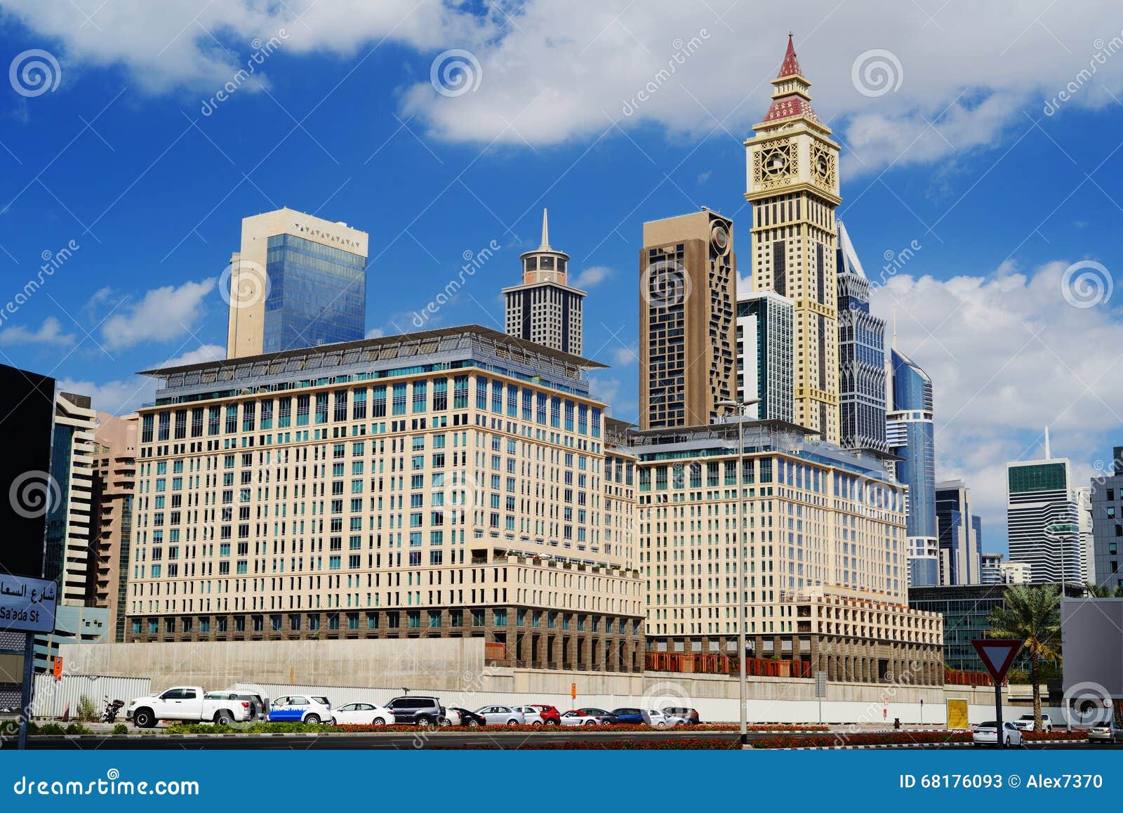 Modern Buildings of Dubai World Trade Center Stock Image - Image of ...