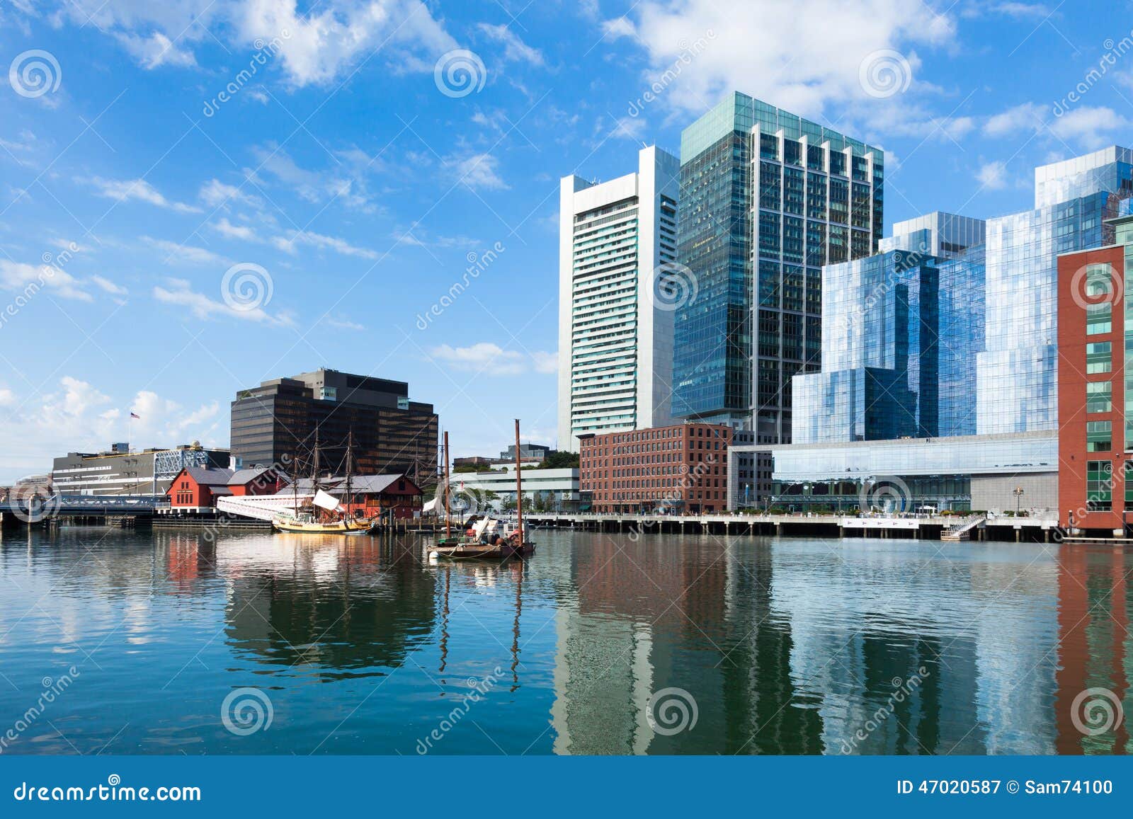 Modern Buildings in the Financial District Waterfront in Boston Stock ...