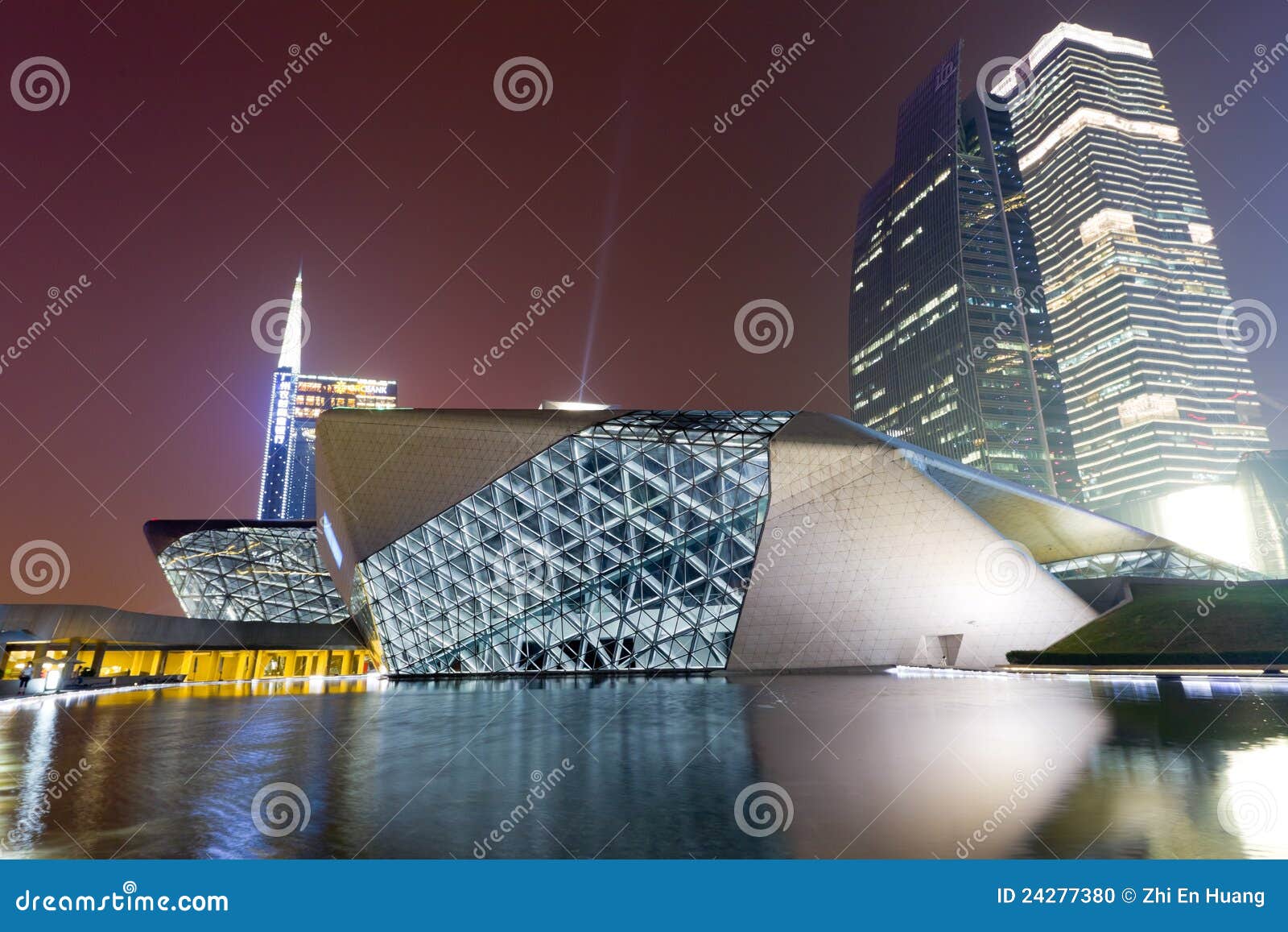 Modern Buildings in Guangzhou Editorial Image - Image of light ...