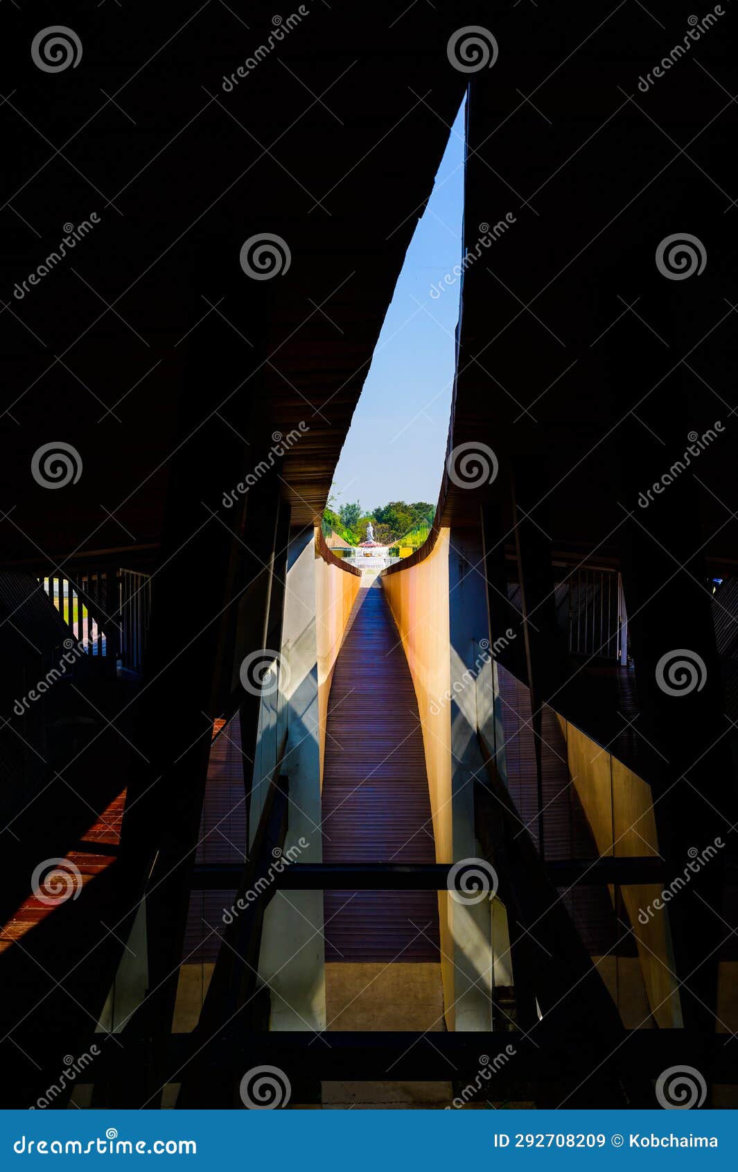 Modern Buildings with Light and Shadow through Skylights Stock Image ...