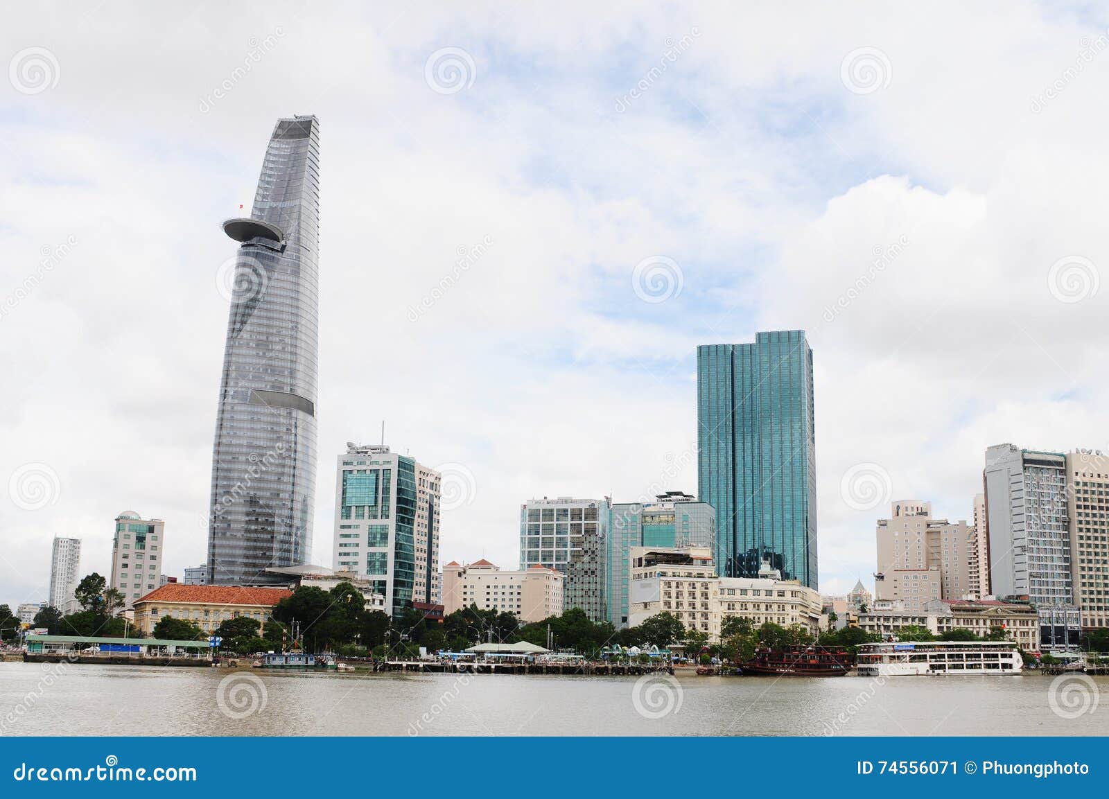 Modern Buildings Located at Downtown in Saigon, Vietnam Editorial Photo ...