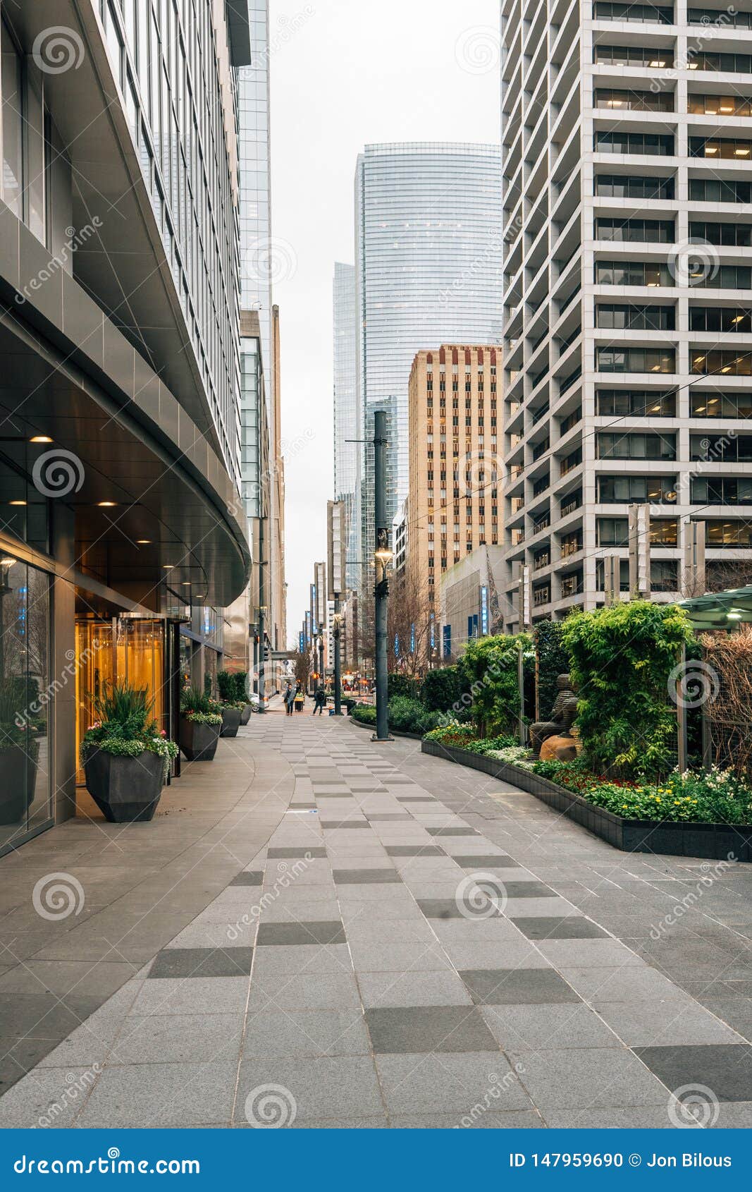 Modern Buildings and Park in Downtown Houston, Texas Editorial Image ...