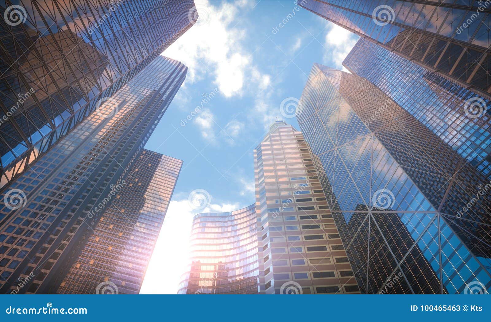 Modern Buildings Perspective View Stock Image - Image of modern, built ...
