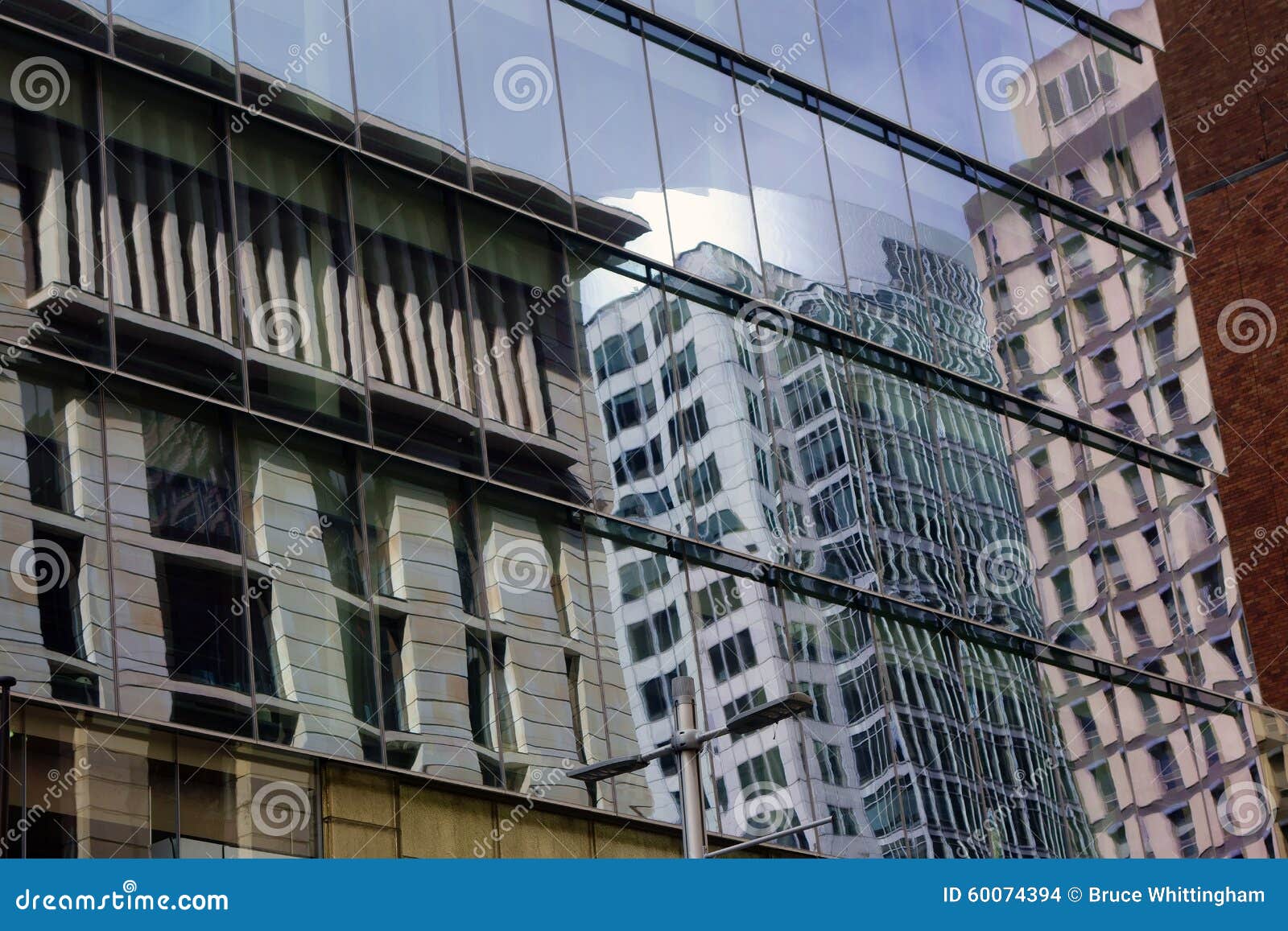 Modern Buildings, Reflections in Glass Facade Stock Photo - Image of ...
