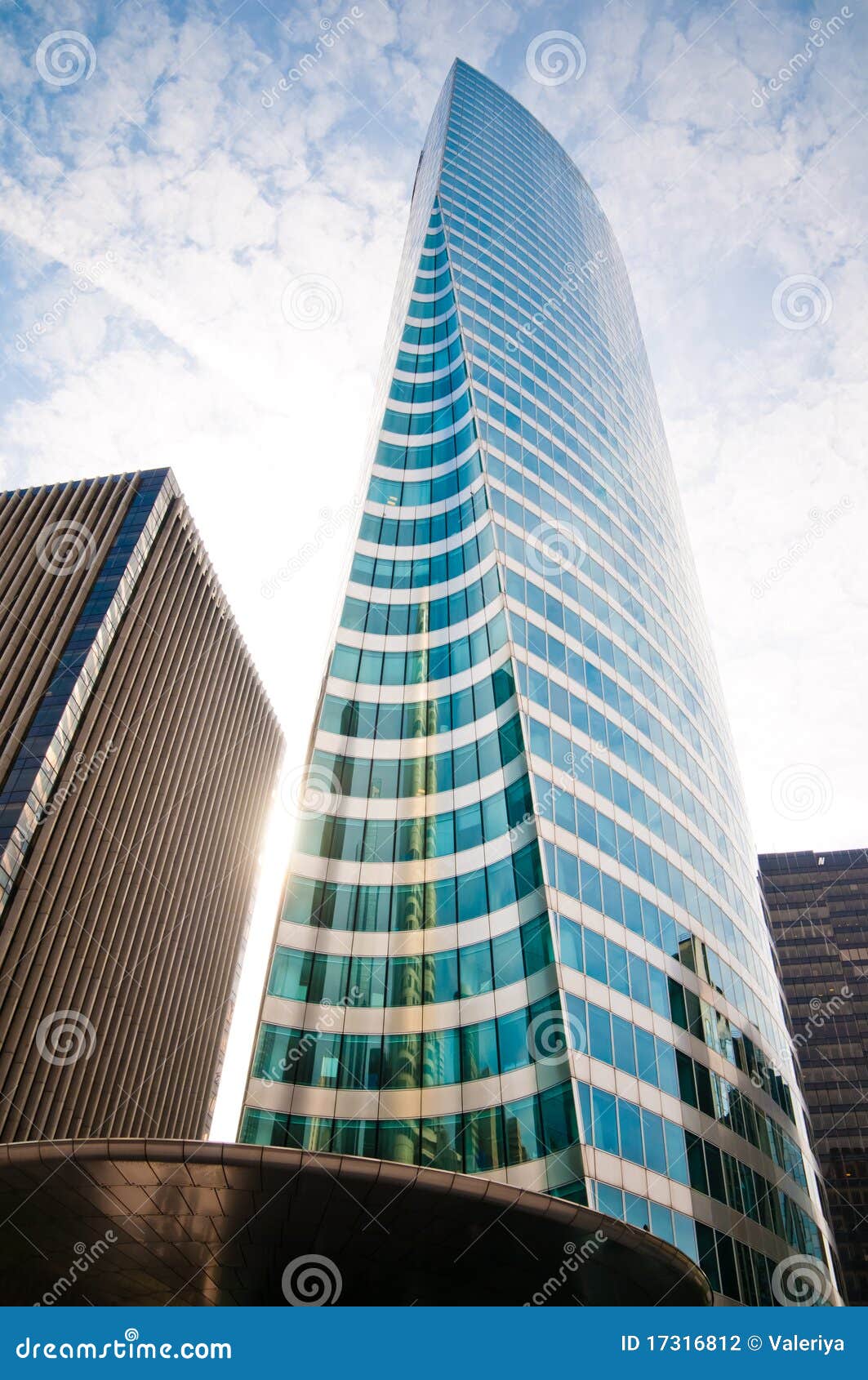 Modern buildings with sun stock photo. Image of office - 17316812