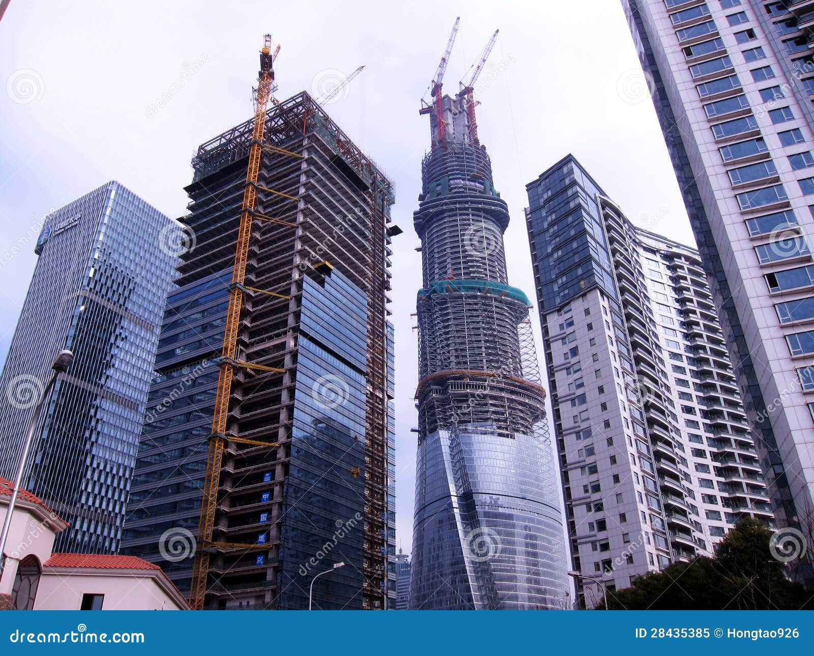 Modern Buildings Under Construction Editorial Image - Image of shanghai ...