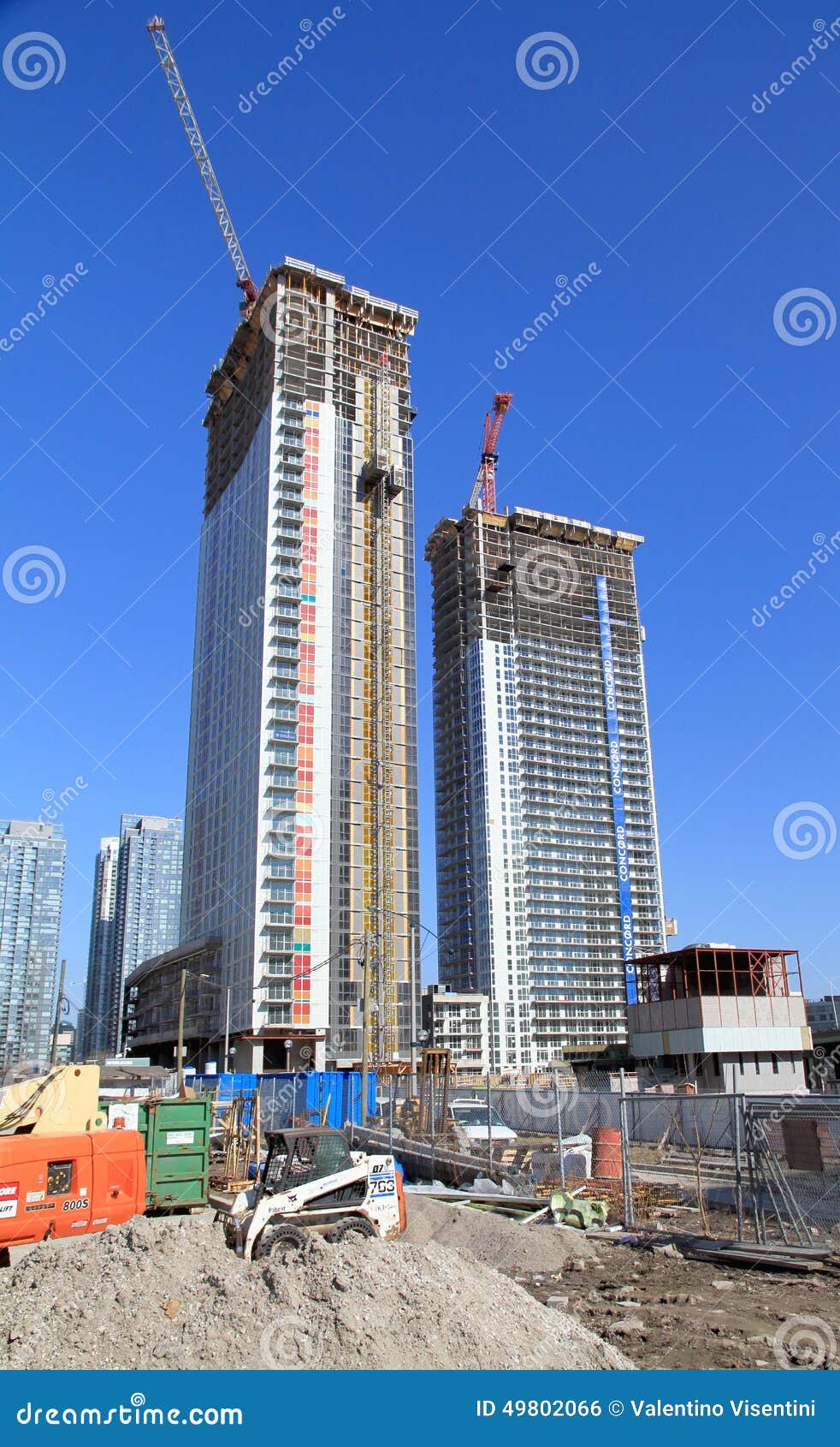 Modern Buildings Under Construction Editorial Photo - Image of ...
