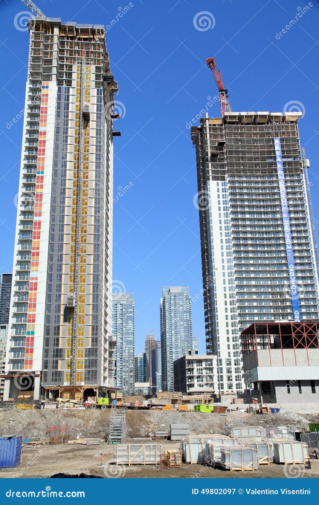 Modern Buildings Under Construction Editorial Photography - Image of ...