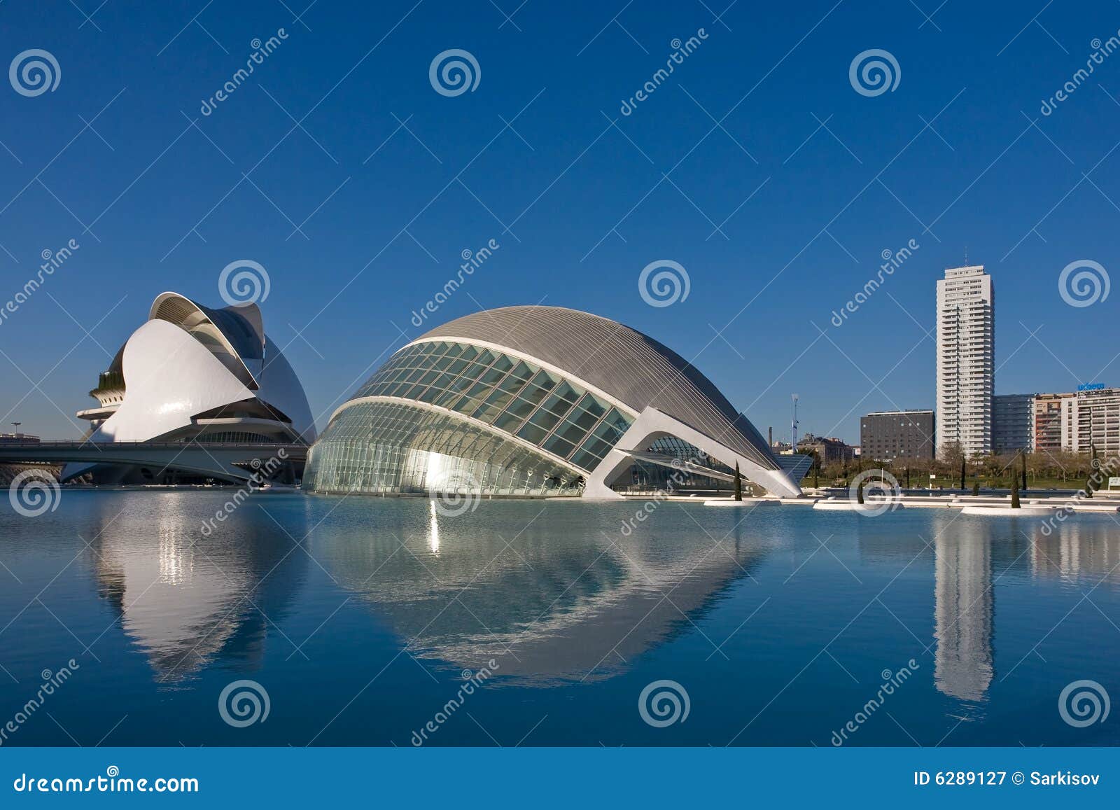 Modern buildings on water editorial photography. Image of arts - 6289127